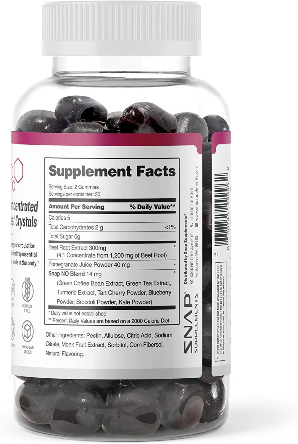 Sugar Free Nitric Oxide Beet Root Gummies - Heart Health and Energy ...