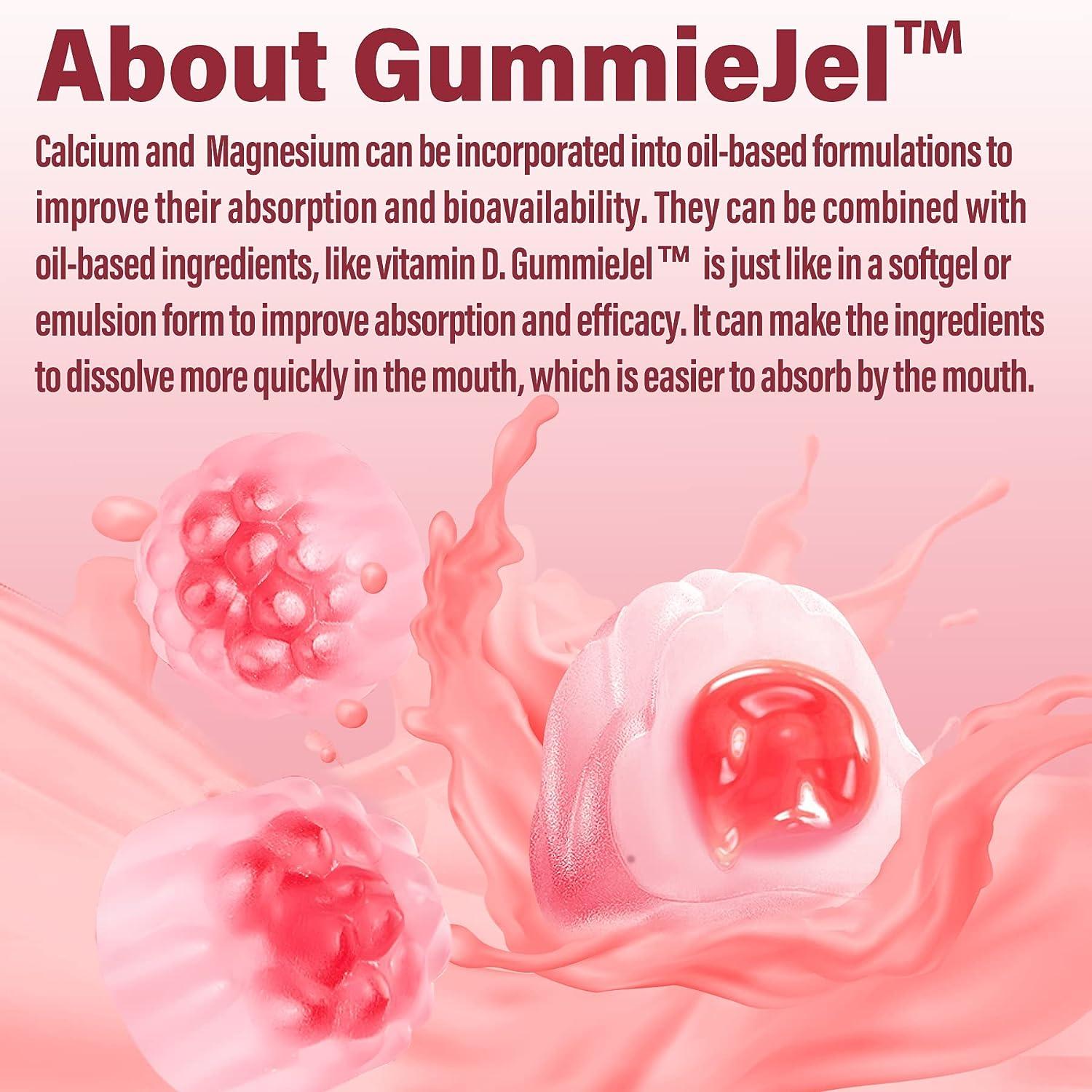 Sugar Free Calcium Magnesium Gummies 860mg + Algae Calcium Zinc B12 D3 ...