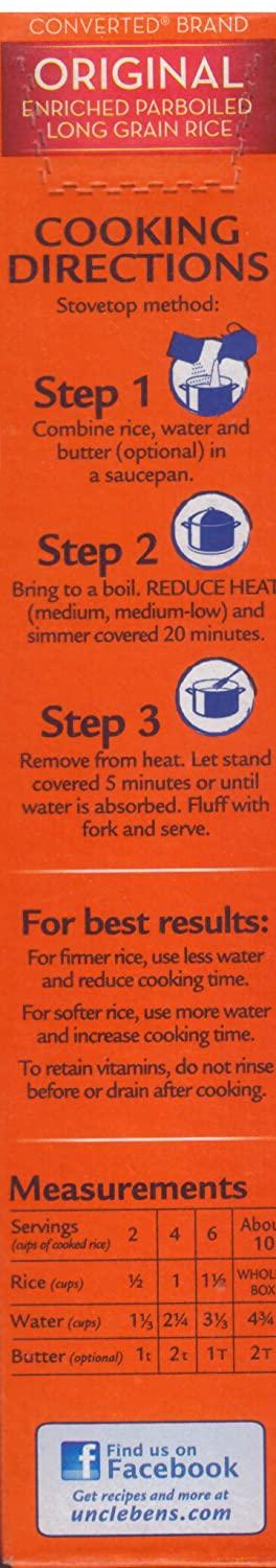 Uncle Ben's Original Enriched Parboiled Long Grain Rice 16 oz - Premium ...