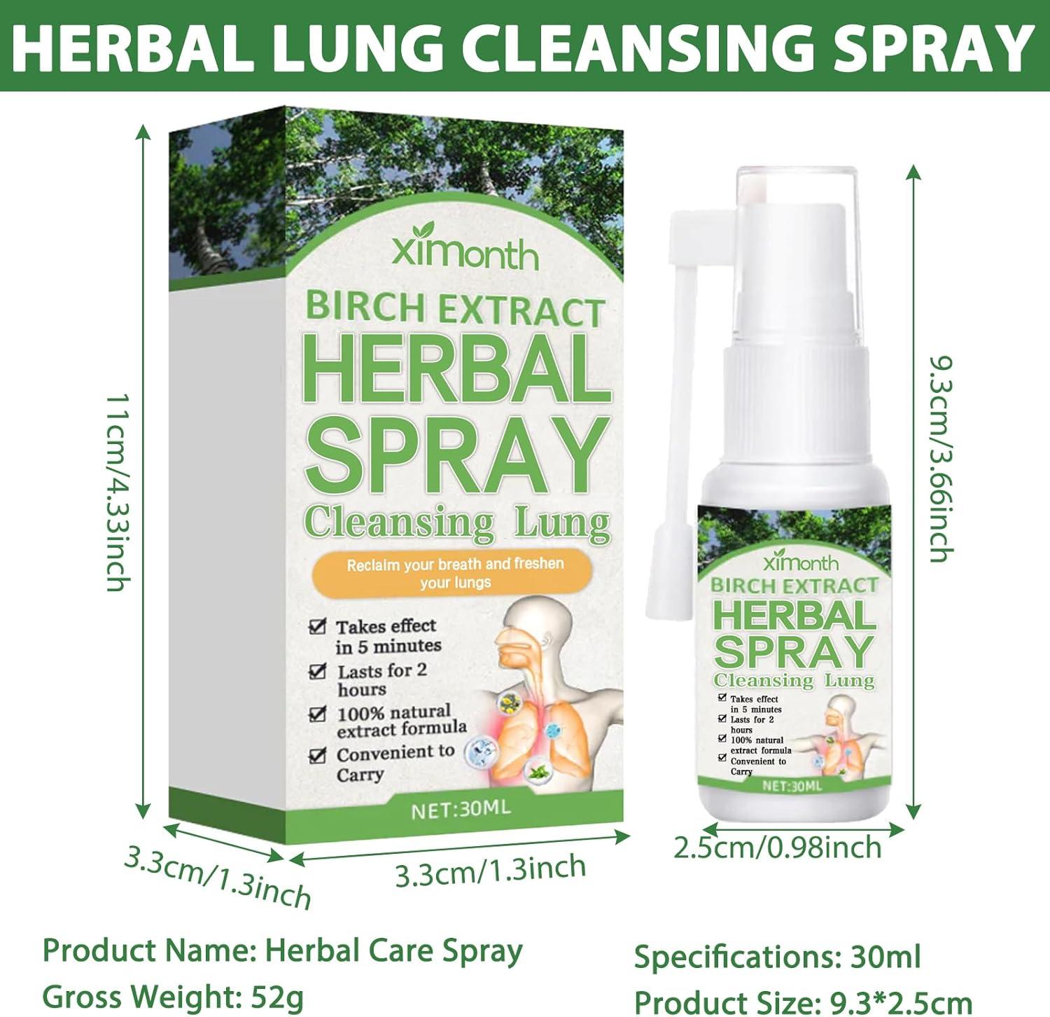 Herbal Lung Cleaning Spray - 30ml | Natural Herbal Spray for Lung ...