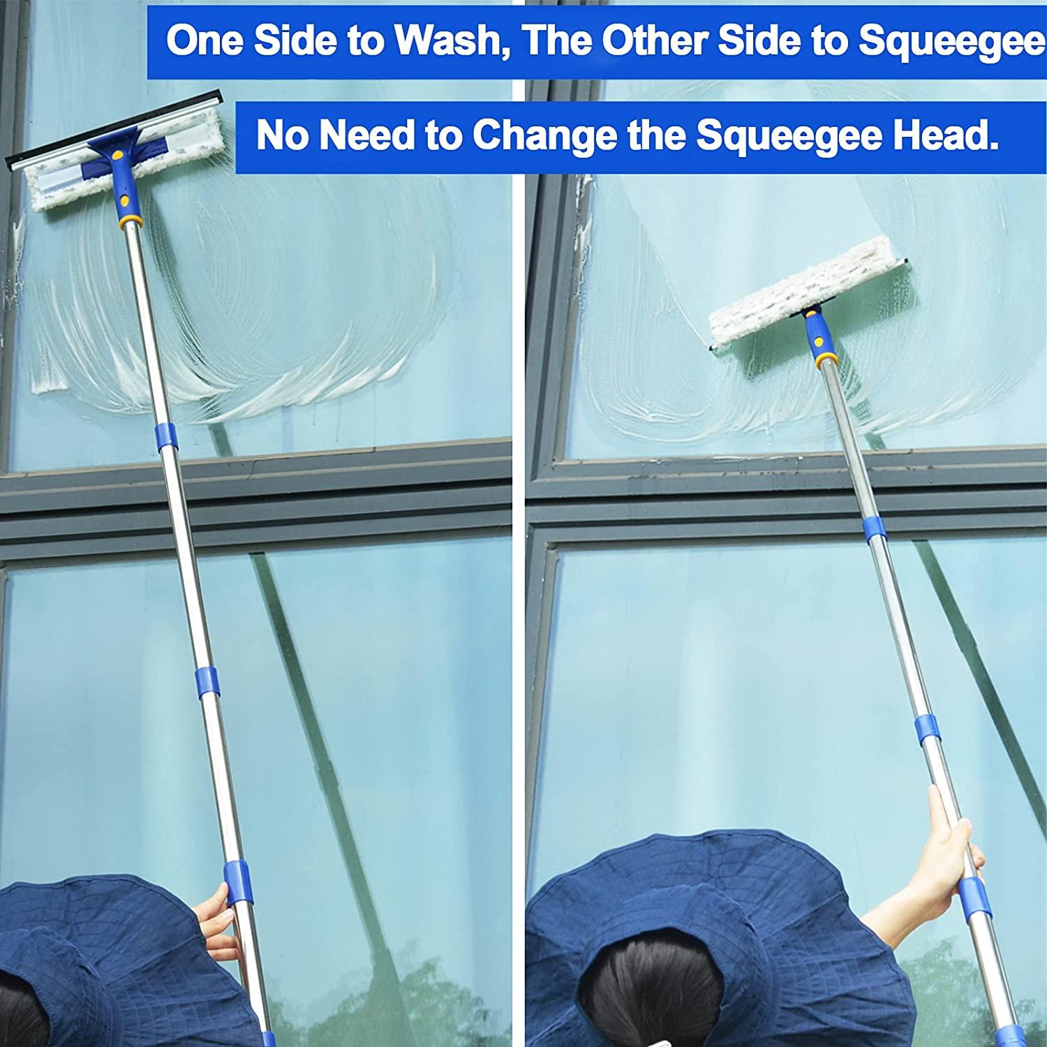 ITTAHO Double Sided Window Cleaner,Window Squeegee and Microfiber ...