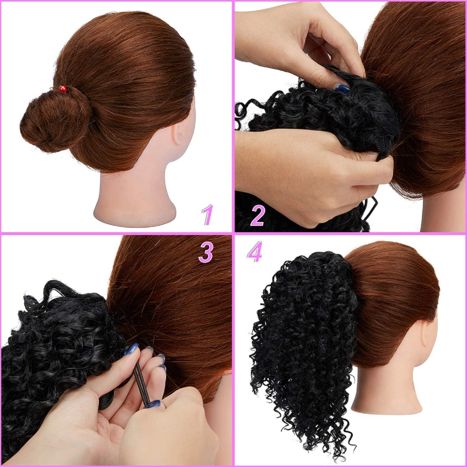 10 Inch Kinky Curly Drawstring Afro Ponytail Extension for Black Women ...