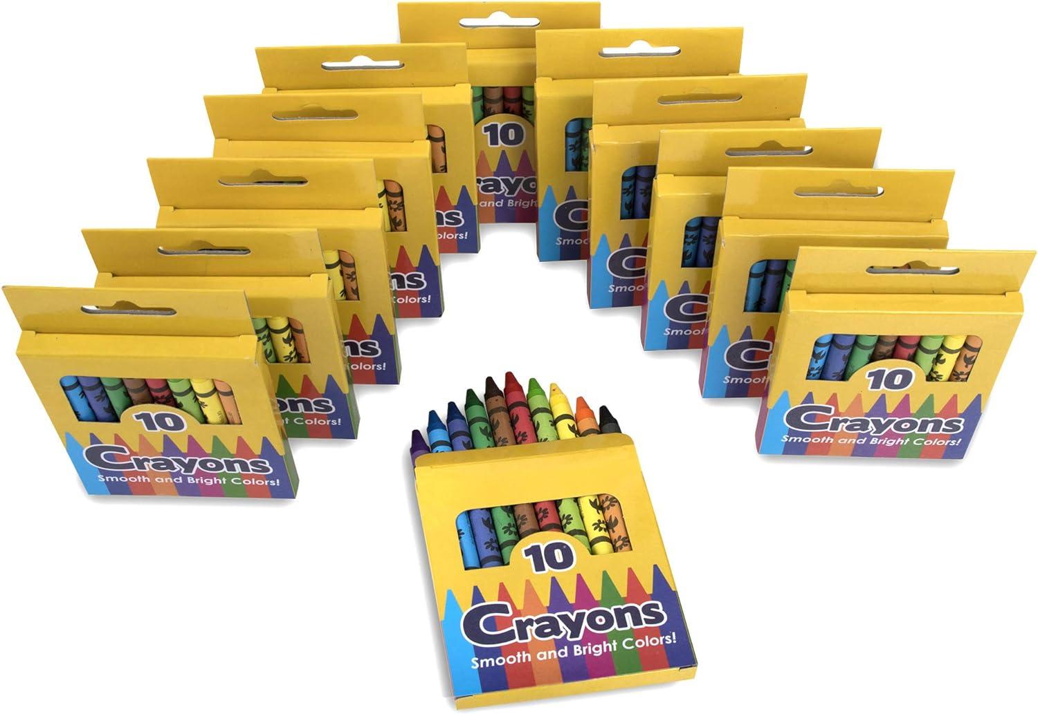 Trail maker 12 Pack Crayons - Wholesale Bundle of 120 Bright Wax ...