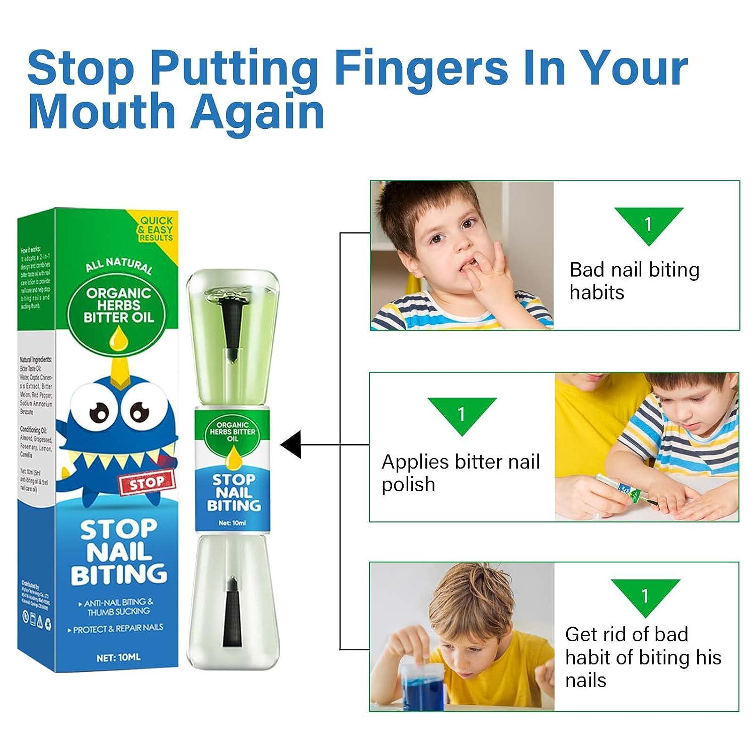 Stop Nail Biting & Thumb Sucking with Safe Natural Plant Extract - Kids ...
