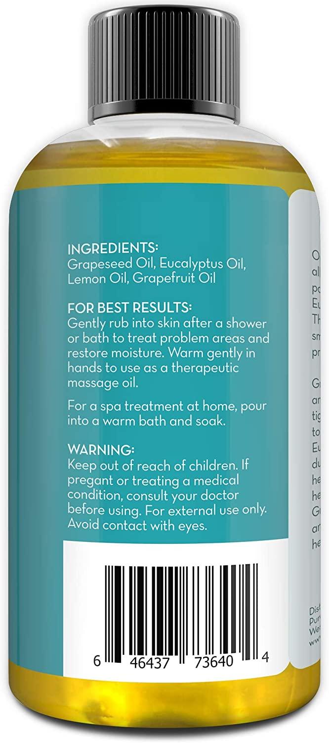 Pure Body Naturals Cellulite Massage Oil 8 fl oz - Natural Anti ...
