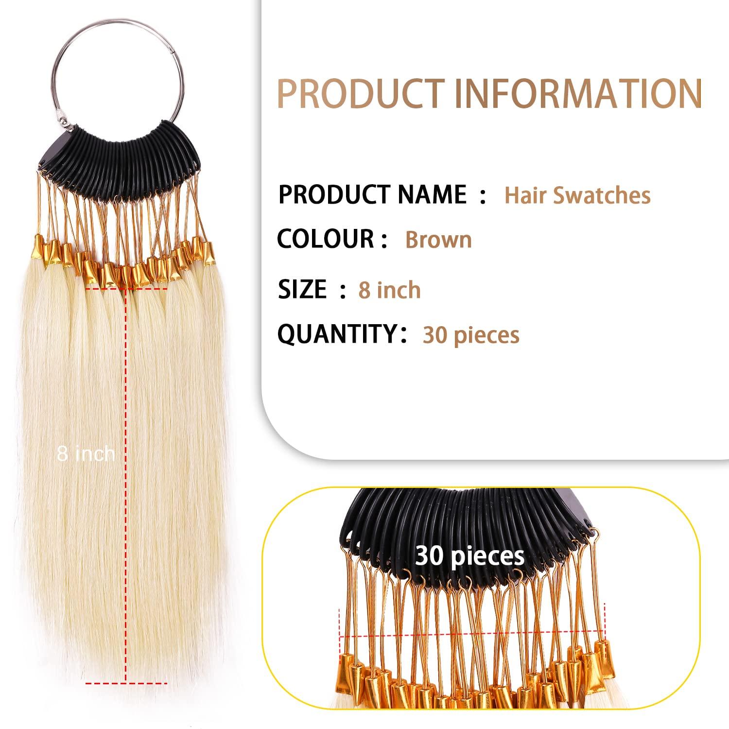 100% Human Hair Swatches Testing Color Rings for Salon - Lightest ...