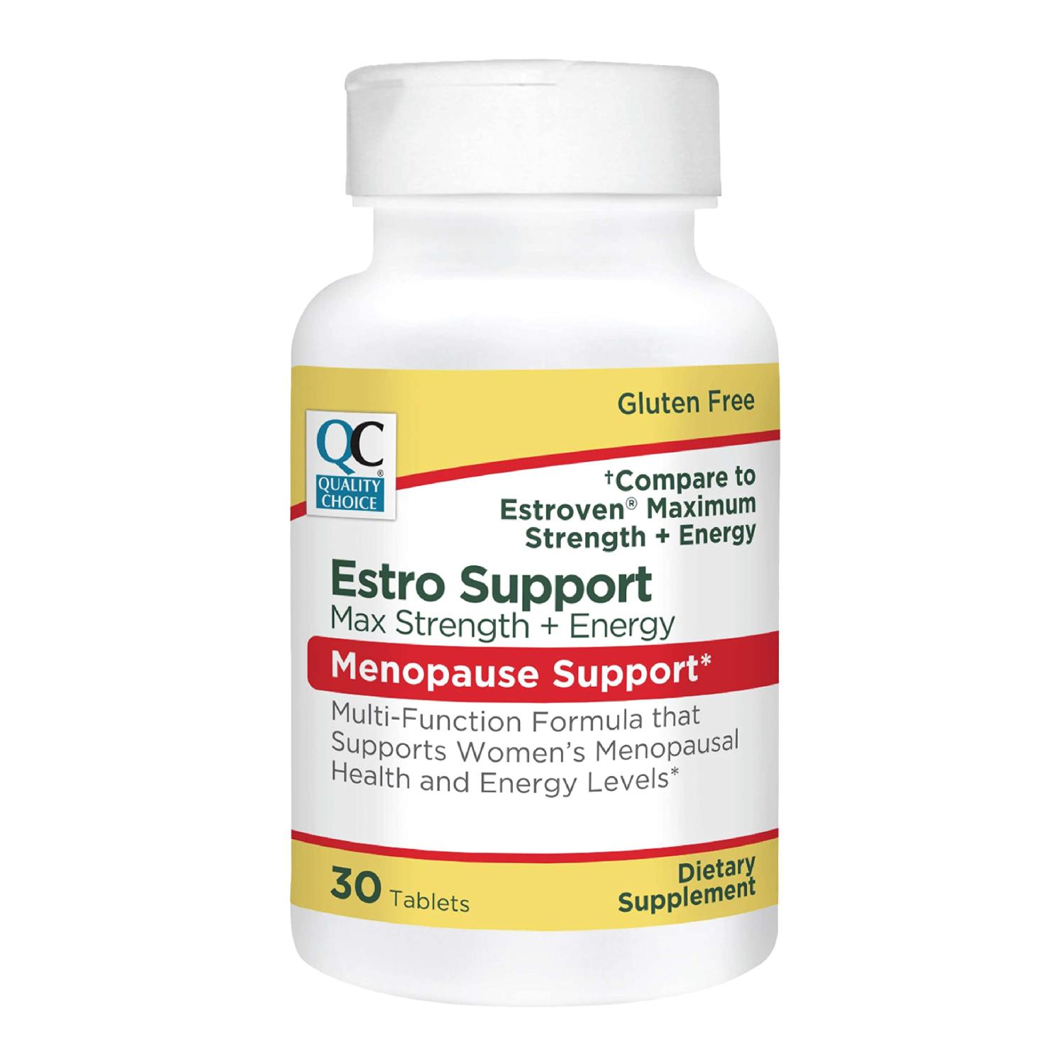 Quality Choice Estro Support Max + Energy Tablets - Menopause Support ...