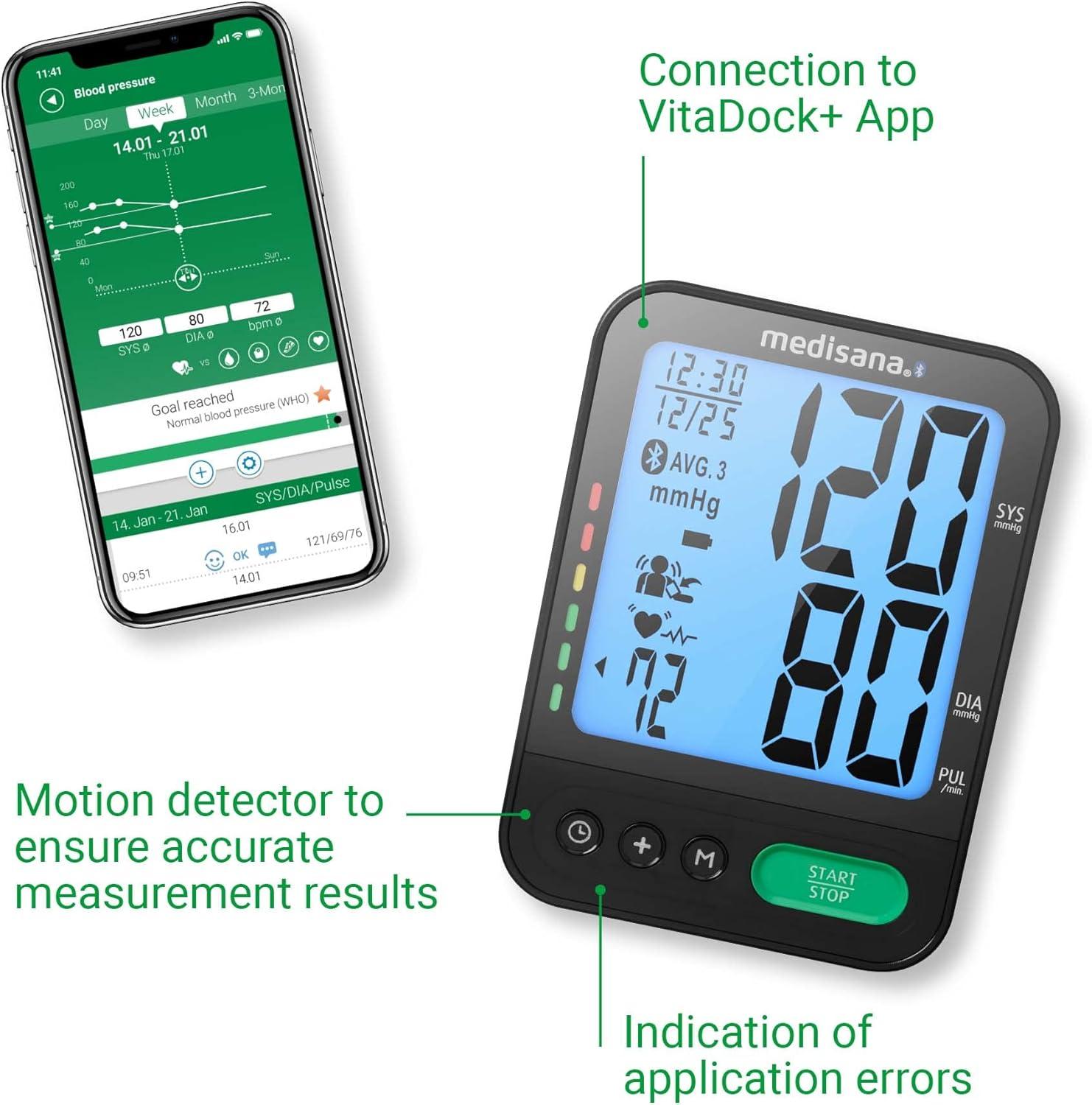 Medisana BU 580 Connect - Upper Arm Blood Pressure Monitor | Bluetooth ...