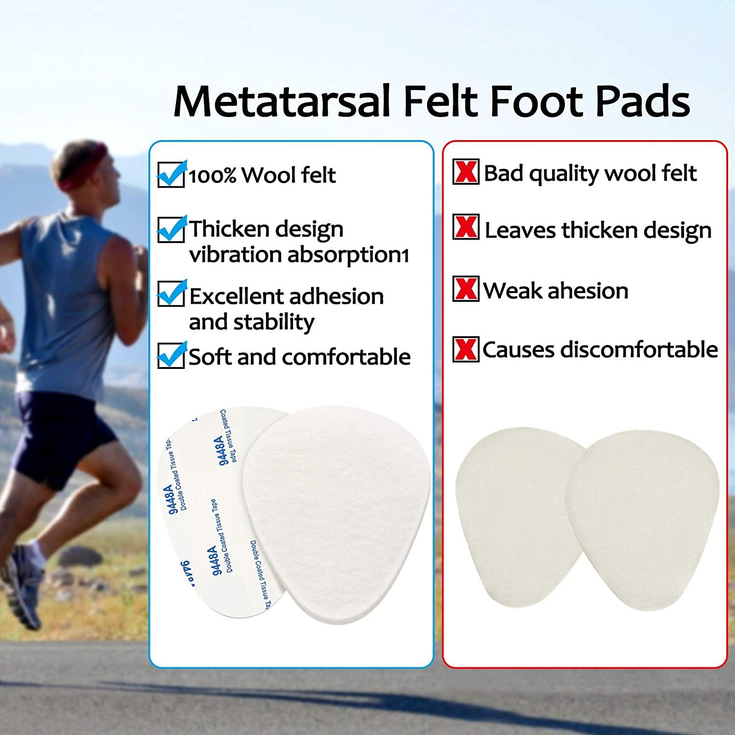40-Piece Metatarsal Felt Feet Pads | Ball of Foot Cushion for Pain ...