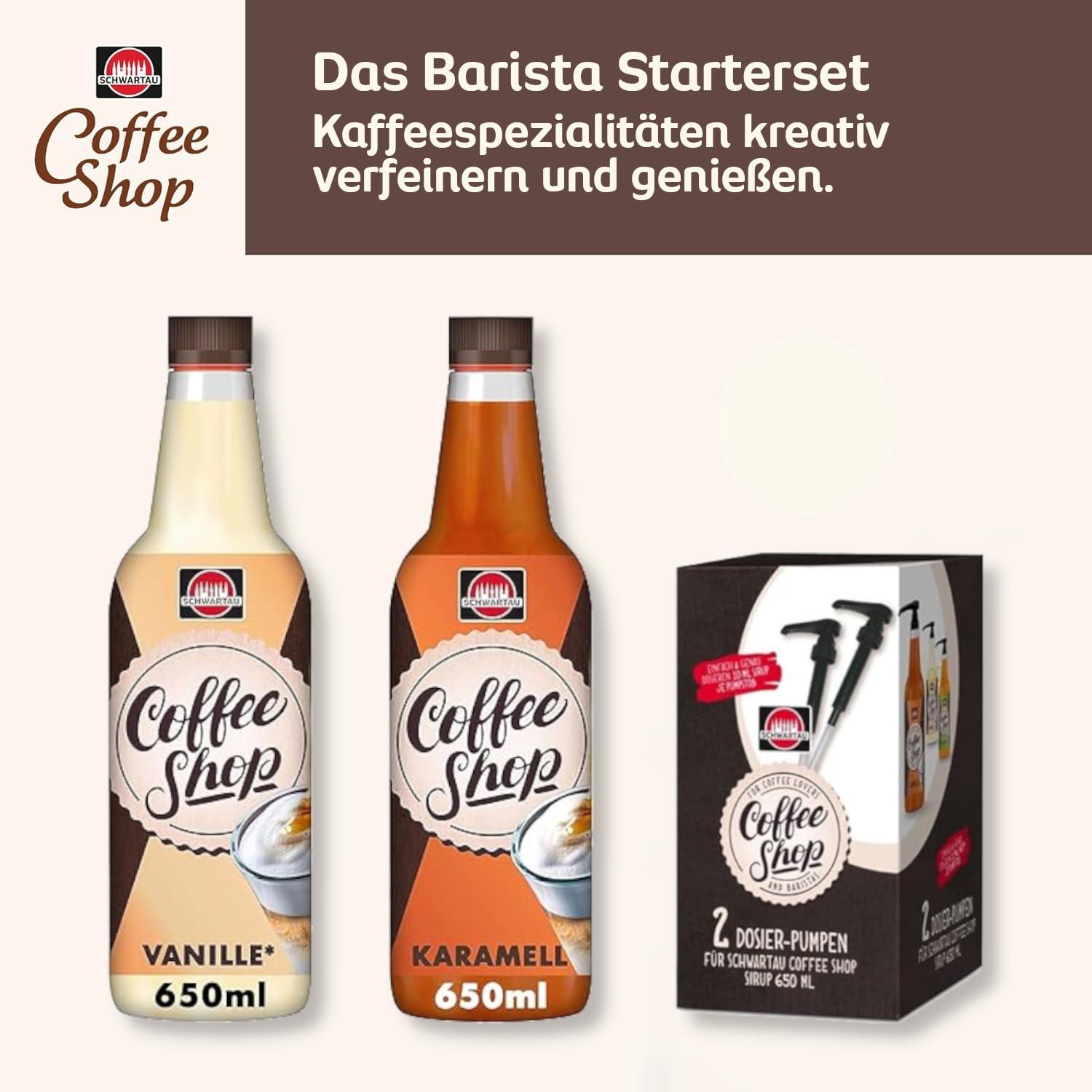 Schwartau Coffee Shop Barista Start Pack - 2x 650ml Coffee Syrup ...