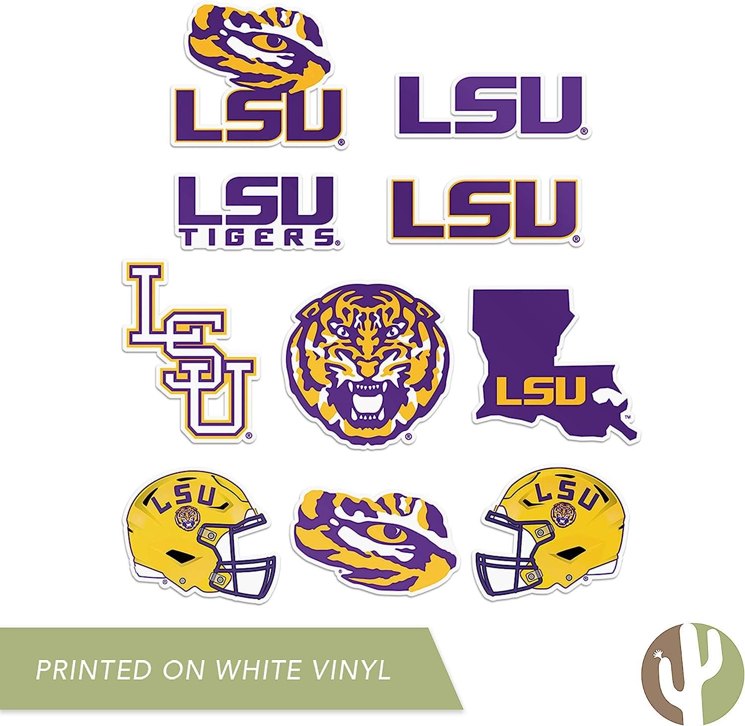 LSU Tigers Geaux State University Vinyl Sticker Decals - Laptop Water ...