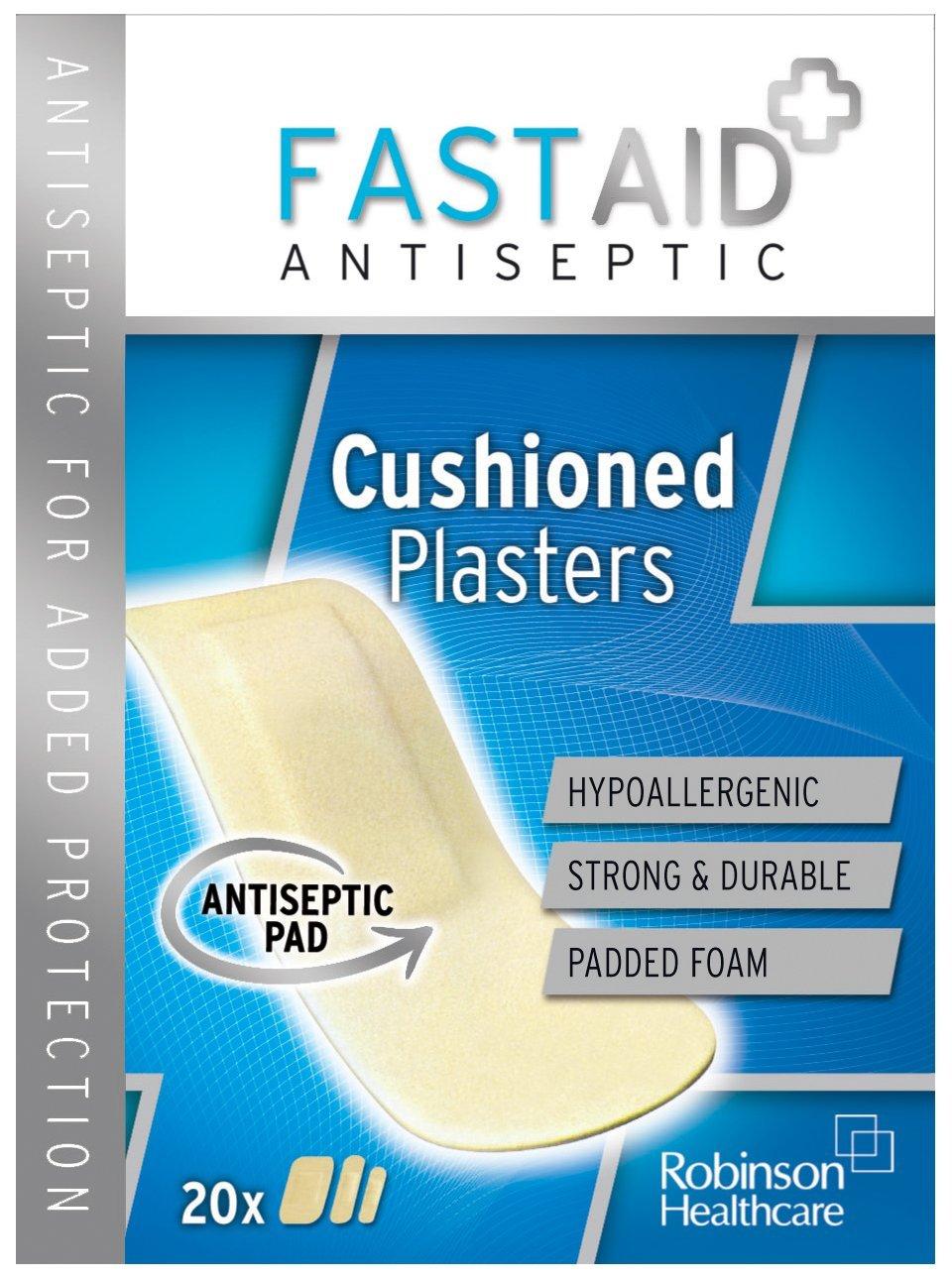 Fast Aid Cushioned Plasters - 20 Count (Pack of 1) | Comfortable and ...