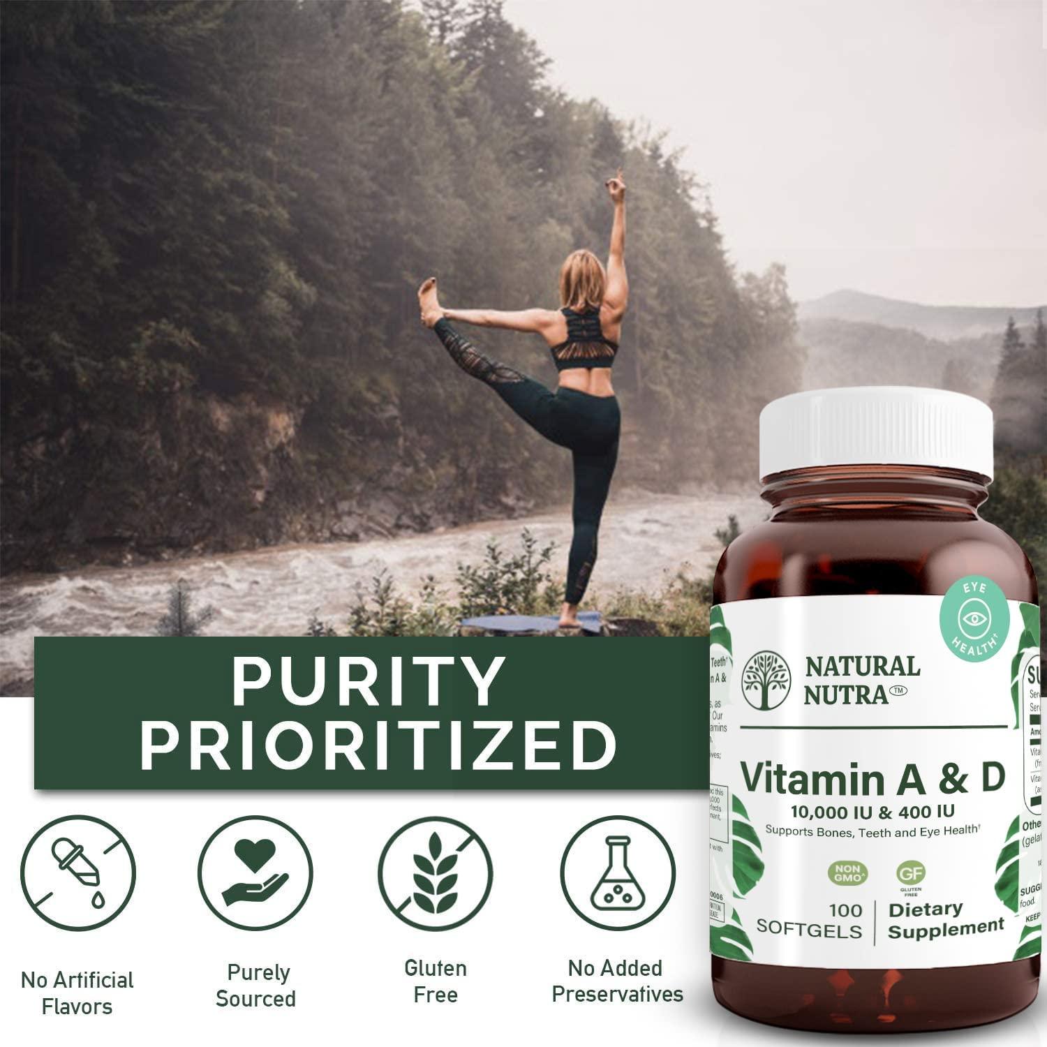 Natural Nutra Vitamin A and D from Cod Liver Oil 10000IU/400IU ...