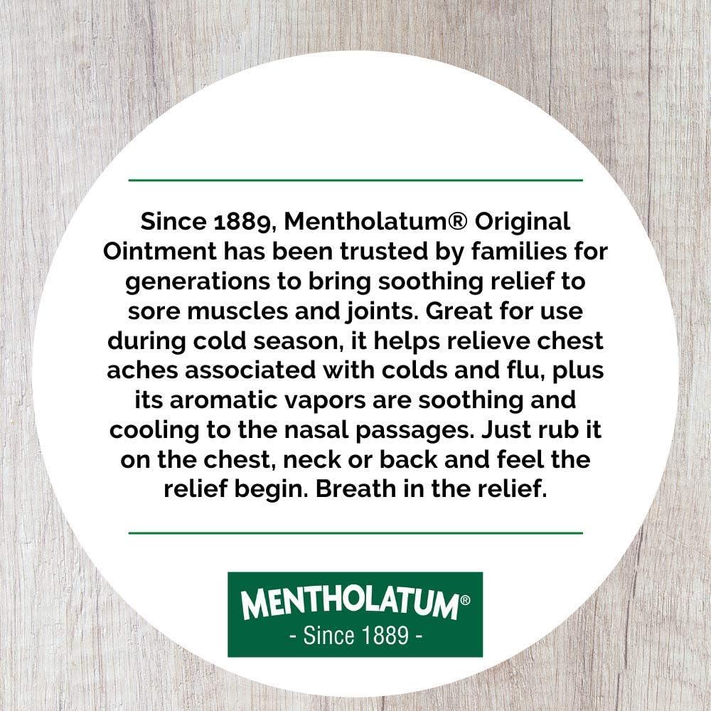 Mentholatum Natural Menthol Rub Ointment Vapourizing Rub Cough ...