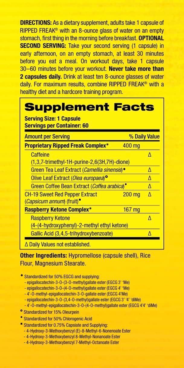 Pharmafreak Ripped Freak 60ct - Hybrid Fat Burner V.1 - Made in USA ...