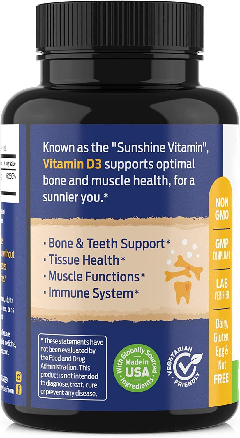 Forest Leaf Vitamin D3 50 000 Iu Weekly Supplement 120 Vegetable