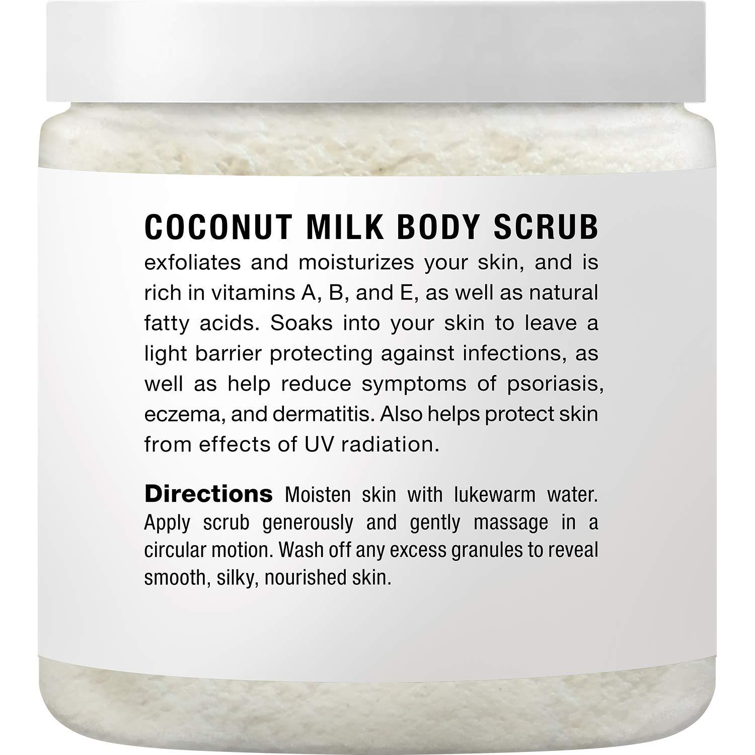M.P. Coconut Milk Body Scrub 12 Oz - Anti Cellulite Exfoliator for ...