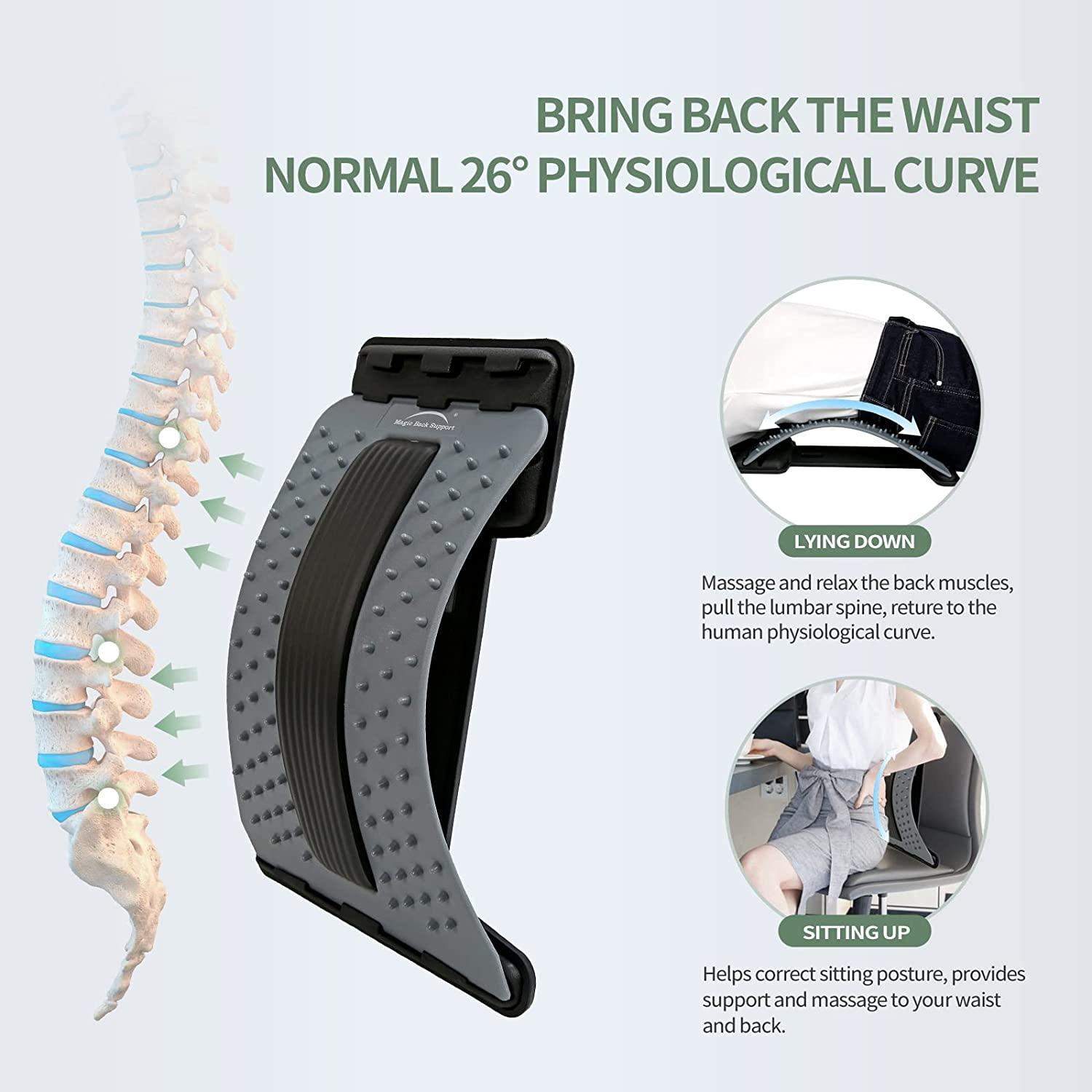 Back Stretching Device - Lumbar Support Stretcher for Pain Relief ...
