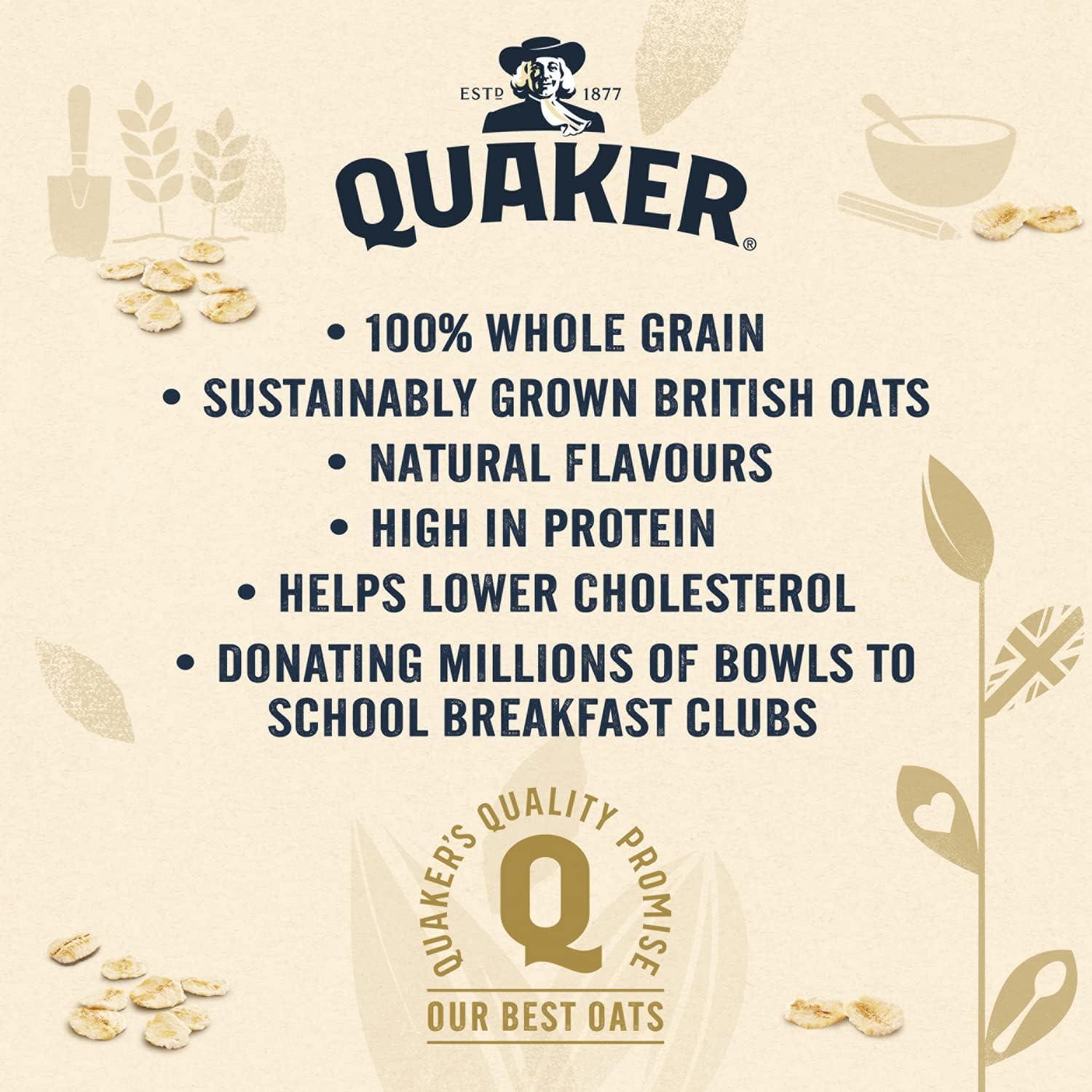 Quaker Oat Protein Original Porridge Pots 6 x 49g - High-Protein ...