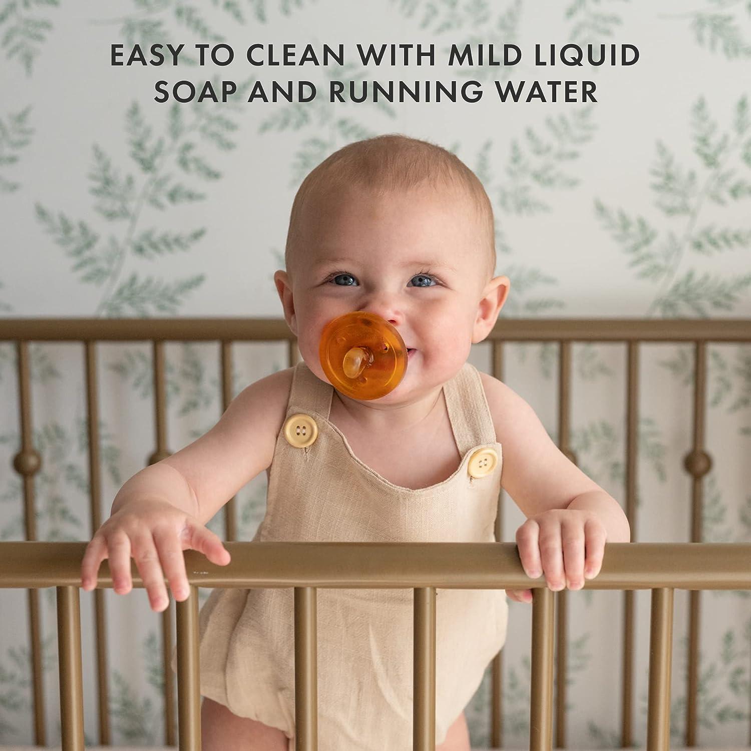 Natursutten Pacifiers 6-12 Months - BPA-Free Natural Rubber Pacifier ...