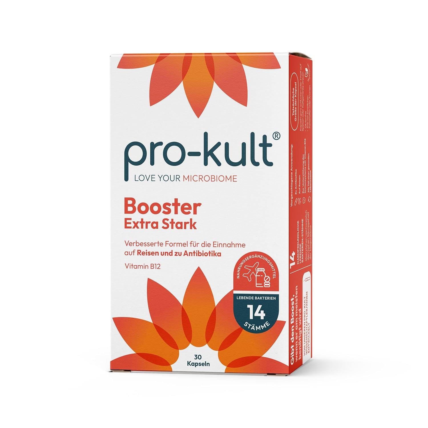 Pro-Kult Boosted Probiotics - 4x Concentrated Formula with Vitamin B12 ...