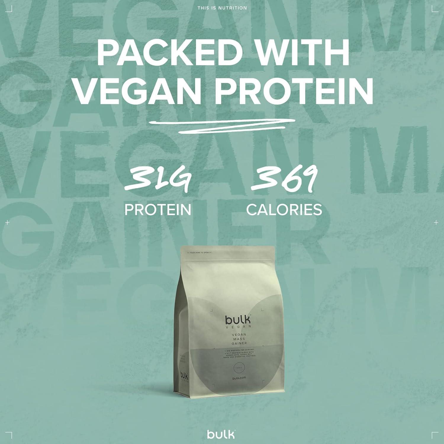 Vegan Mass Gainer Protein Powder 2.5kg - Vanilla Flavor | Bulk Plant ...