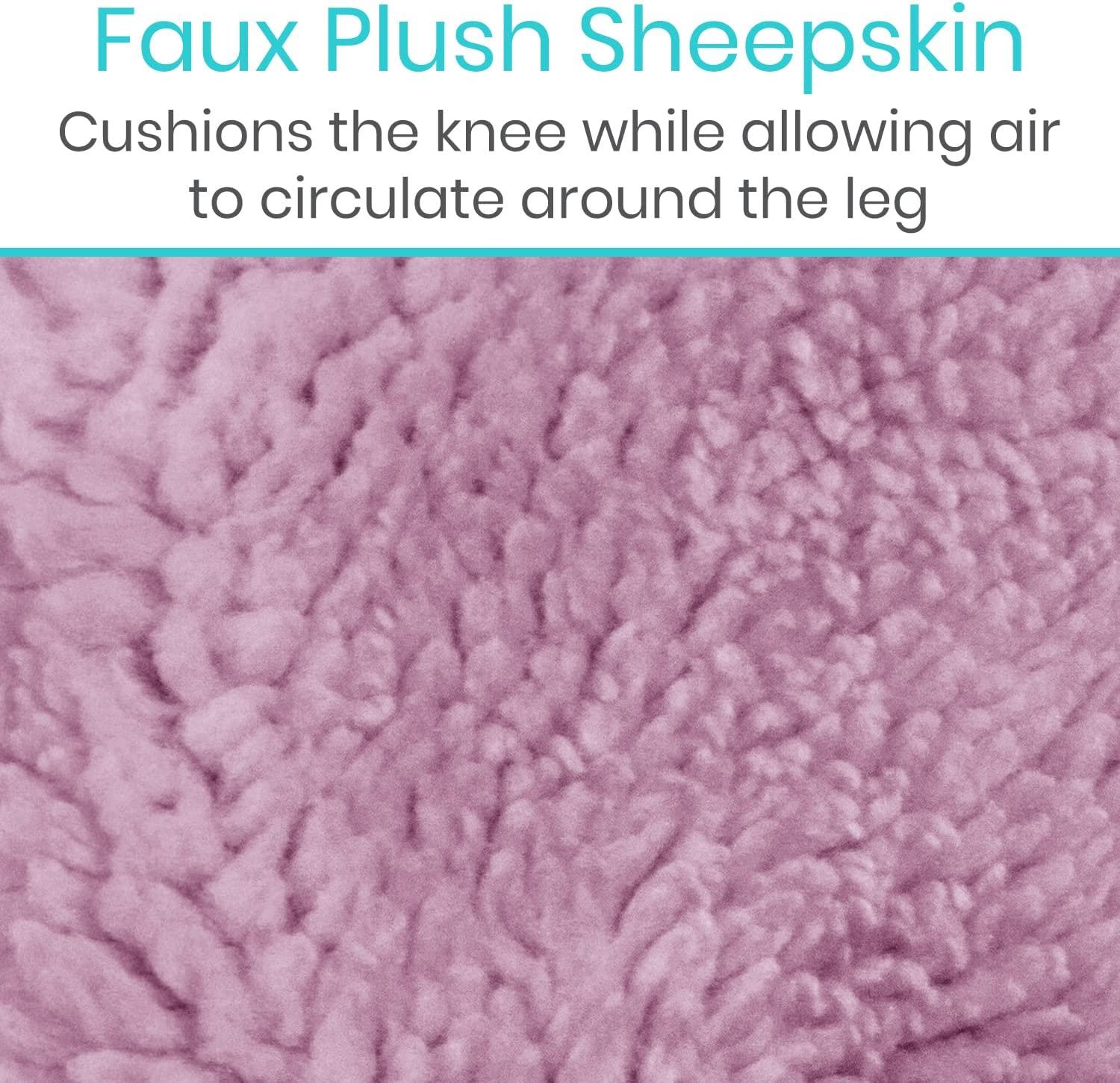 Vive Knee Scooter Pad Cover - Plush Sheepskin Memory Foam Cushion ...