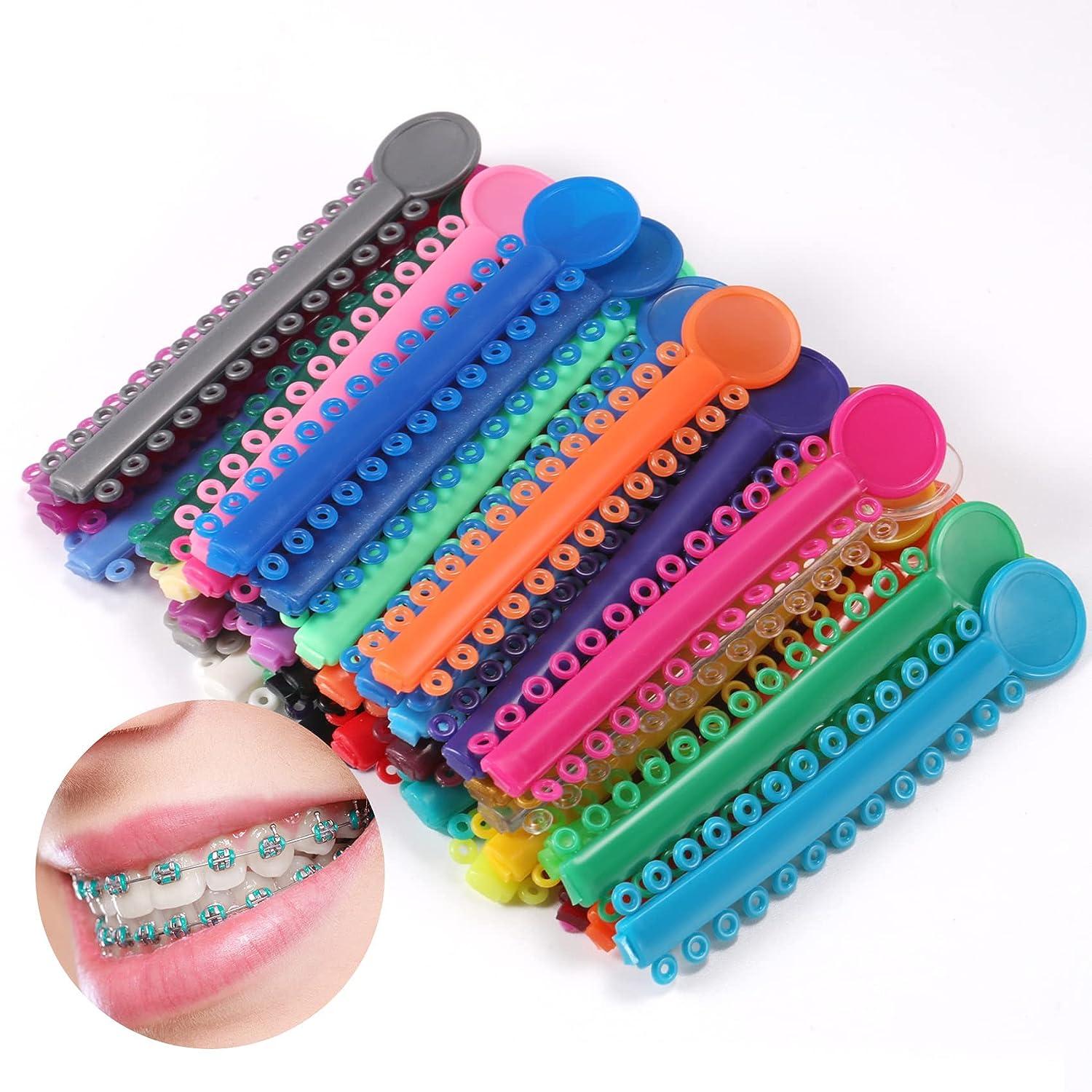 Orthodontic Ligature Ties Braces Color Bands 1040 PCS | Annhua Dental Elastomeric O-Rings Rubber ...