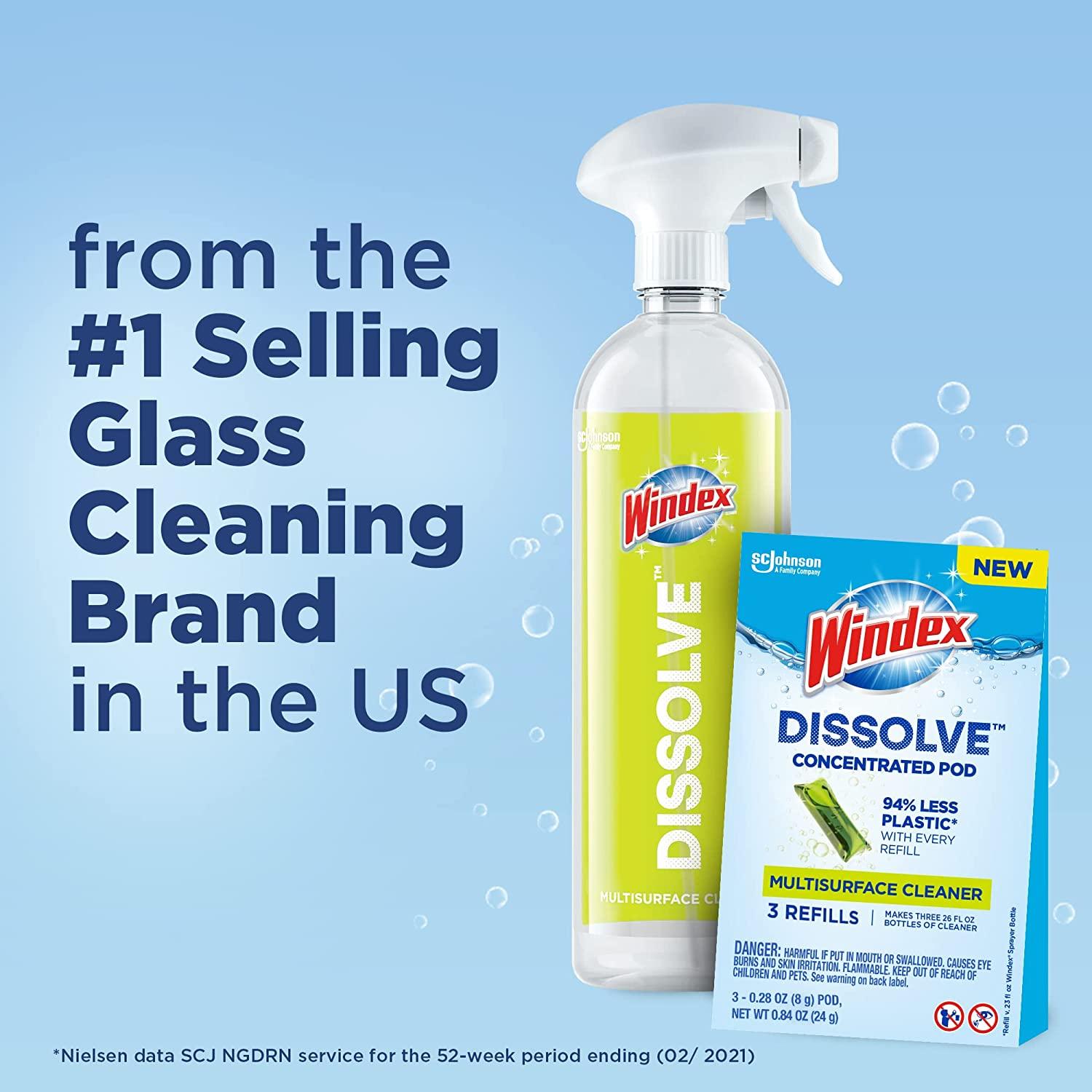 Windex Dissolve Concentrated Pods - 3 Pack Multi-Surface Cleaner Refill ...