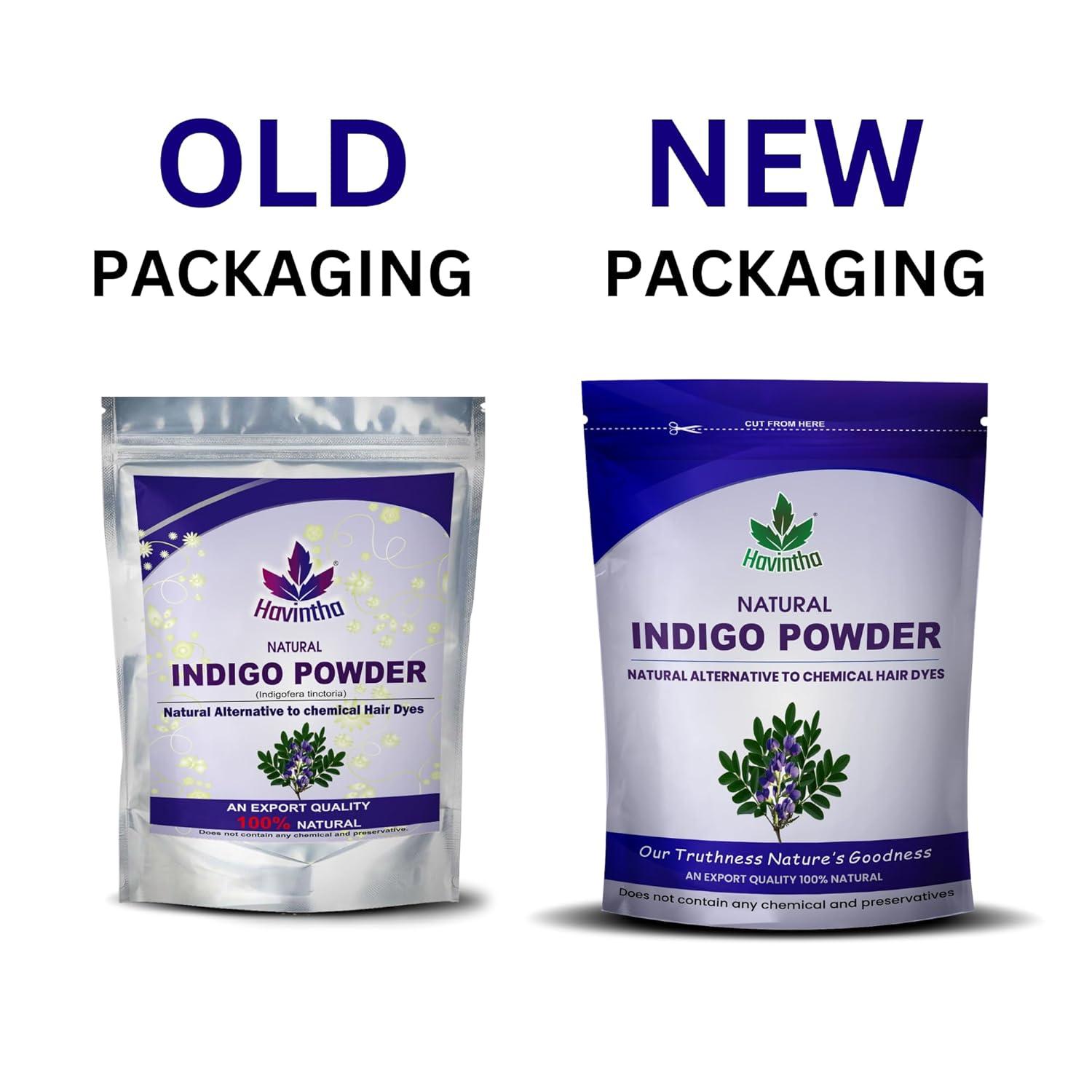 Havintha Natural Indigo & Henna Powder Combo for Black Hair Colour ...