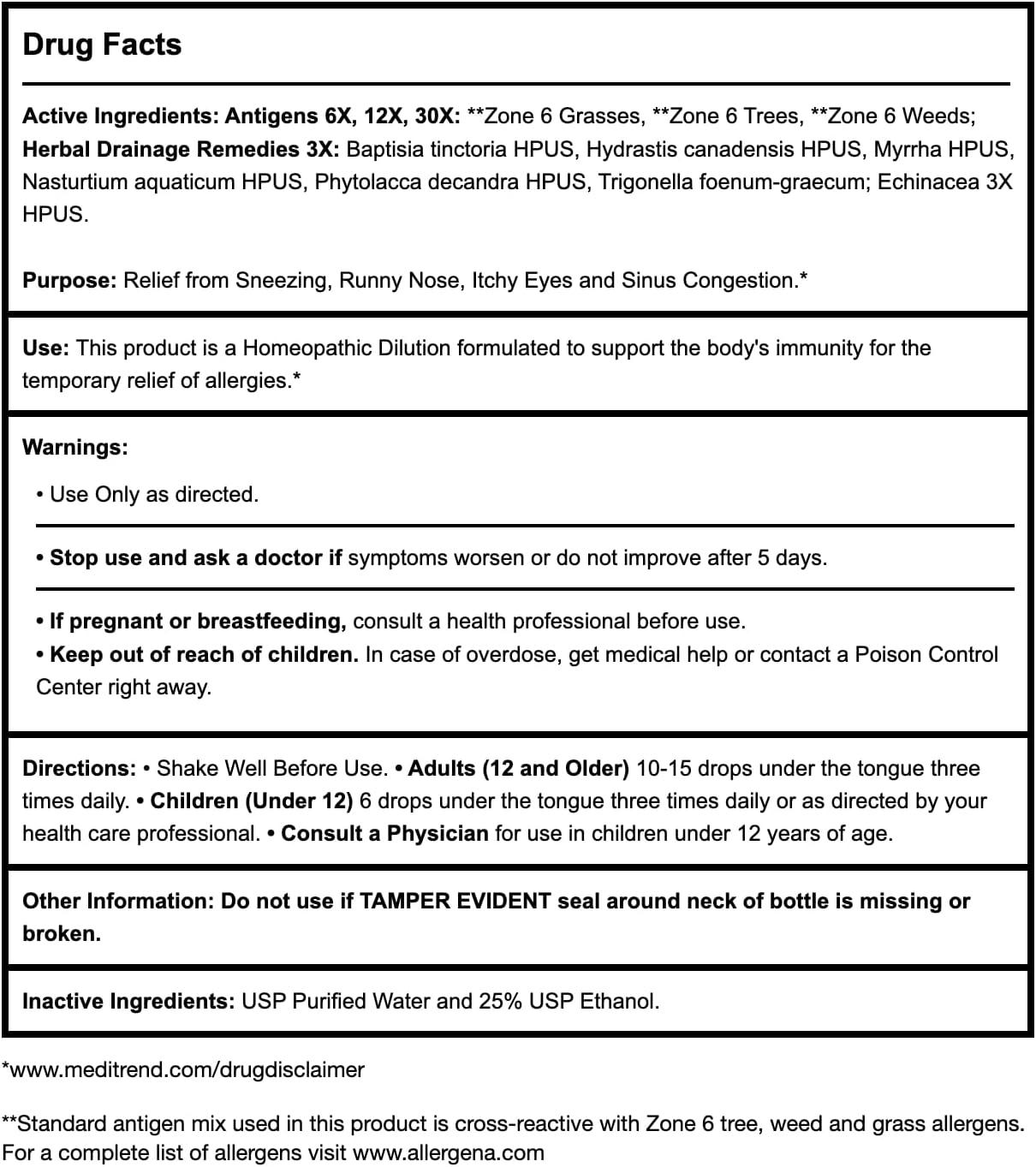 PROGENA Allergena Zone 6 - 1oz | Natural Allergy Relief | Buy Now with ...