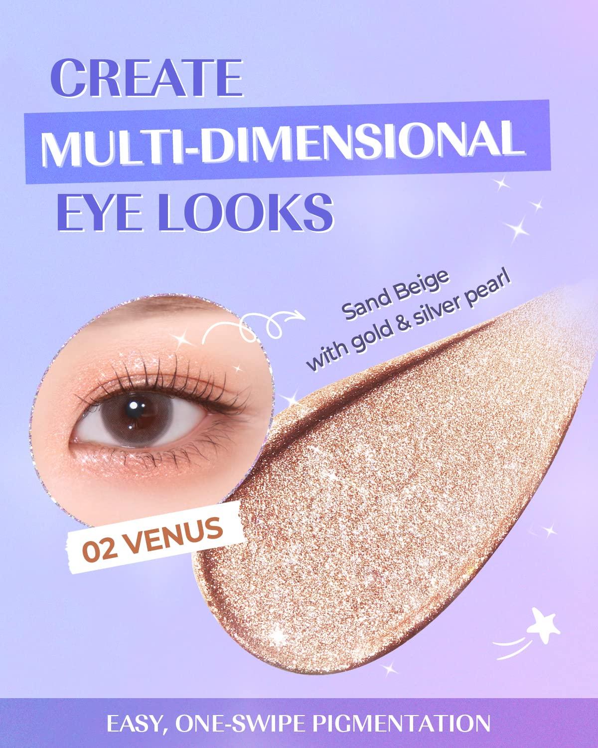 AMTS True Beauty Makeup Liquid Glitter Eyeshadow - Vegan Korean Eye ...