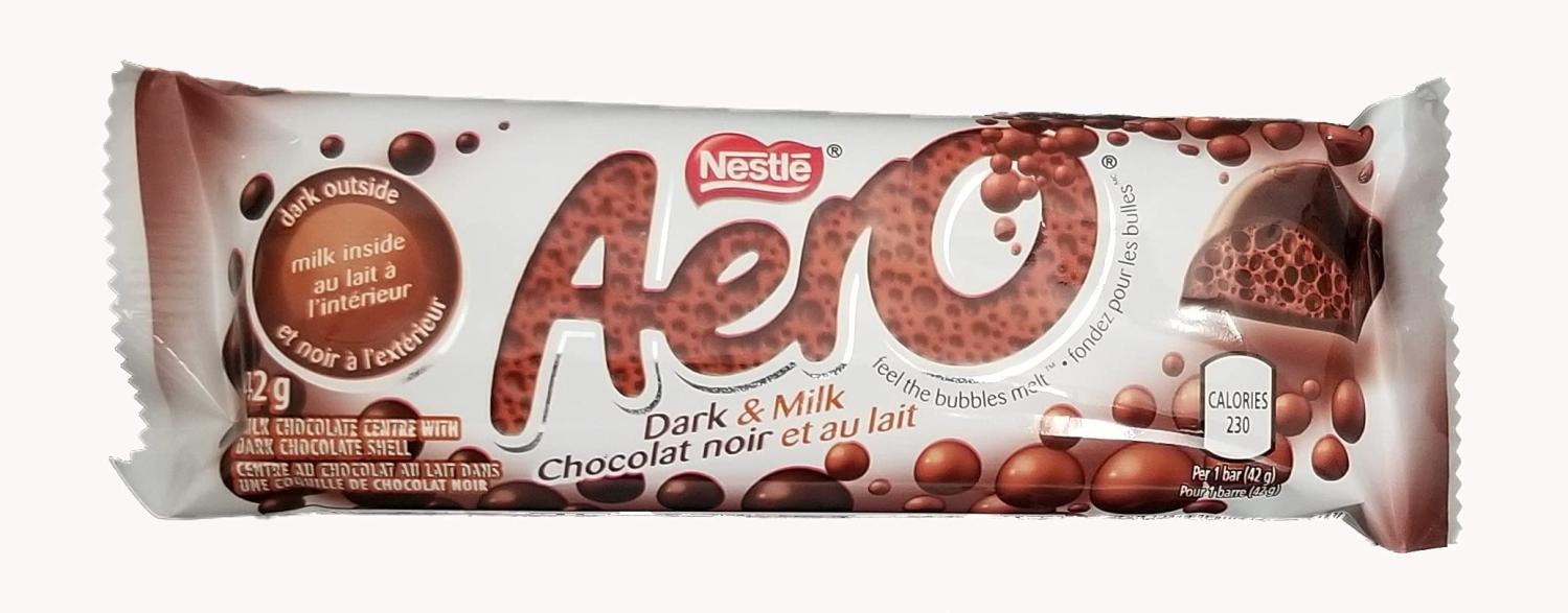 Nestle Aero Candy Bars Dark Chocolate 42 Grams/1.5 Ounces - 24 Pack