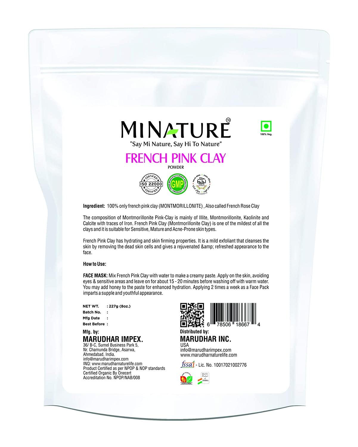 Mi Nature French Pink Clay Powder 227g (8 oz) | Montmorillonite Pink ...