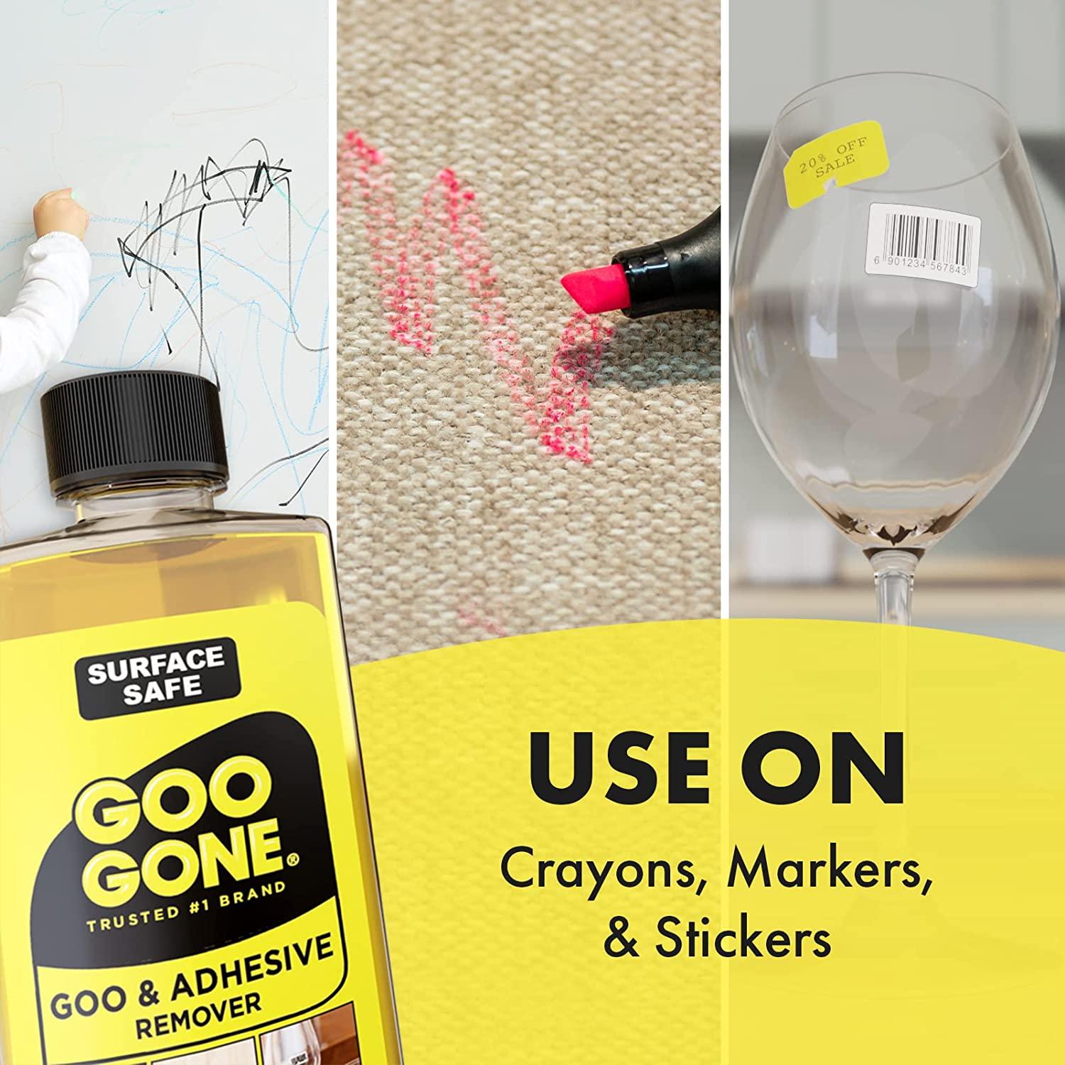 Goo Gone Adhesive Remover - 8 Ounce - Surface Safe Adhesive Remover ...