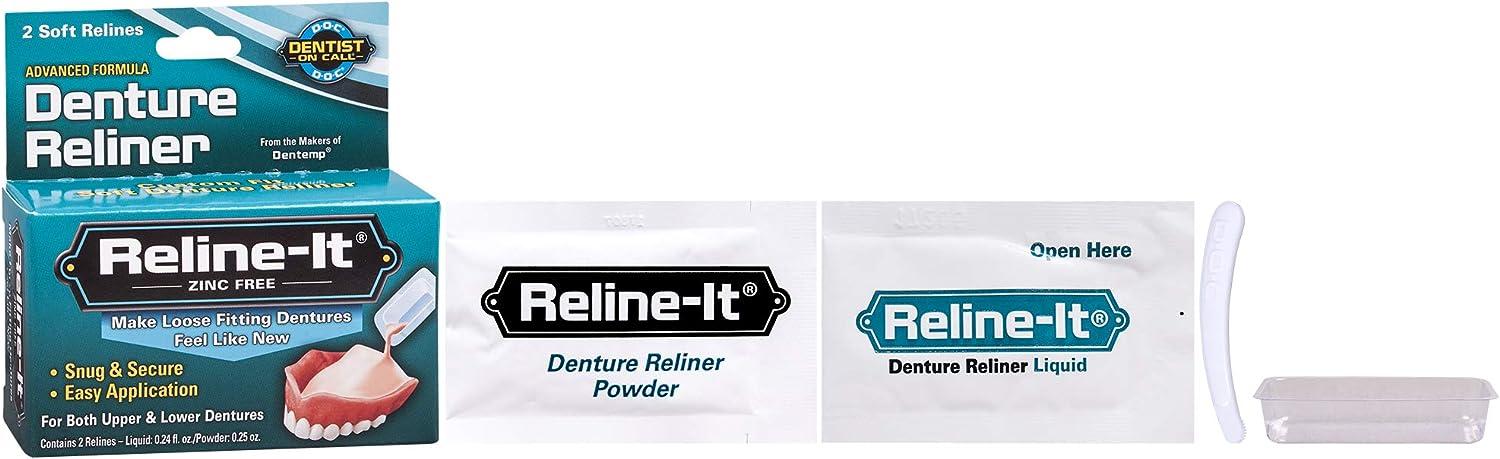 Advanced Denture Reliner Kit for Upper & Lower Dentures - Easy ...