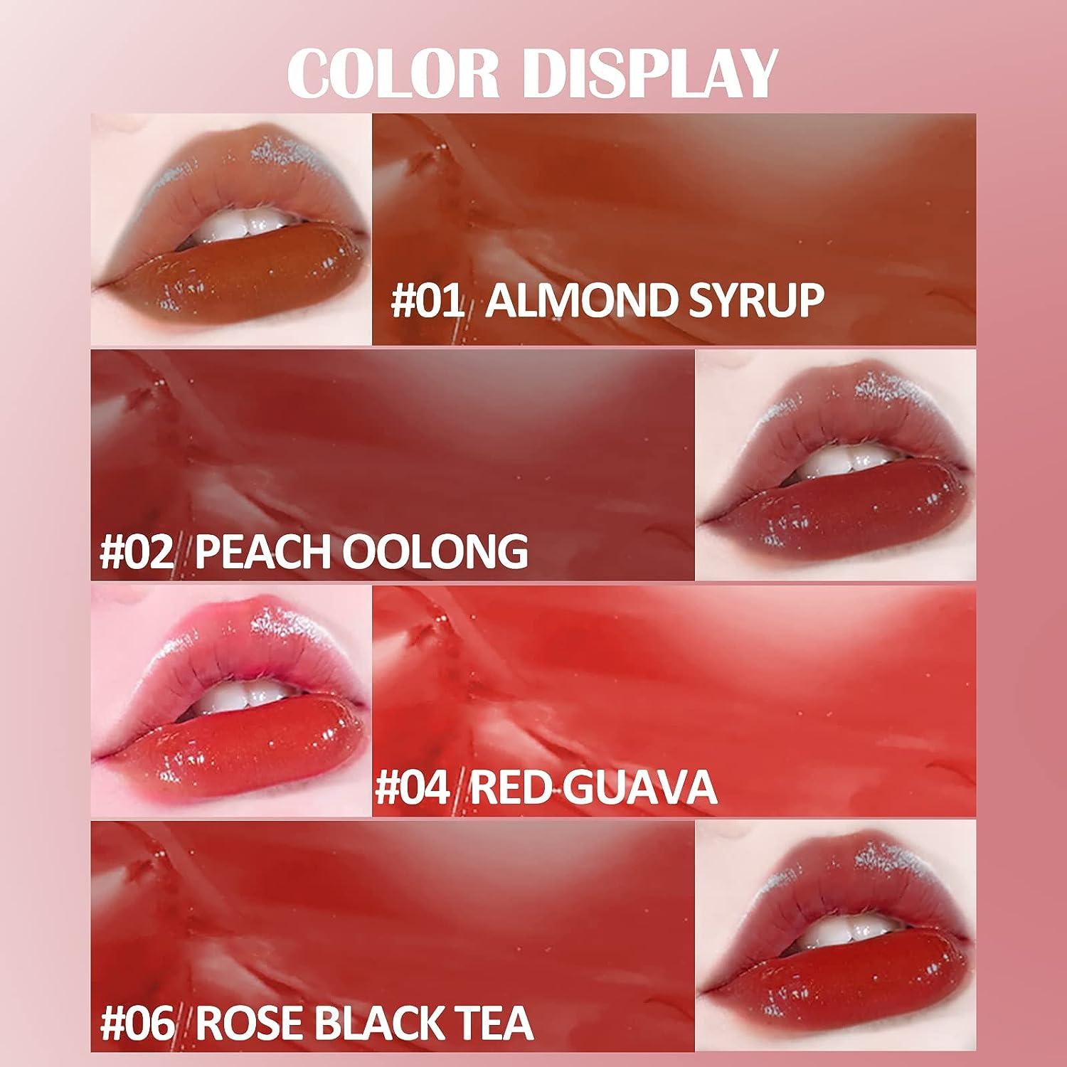 U-Shinein Jelly Lipstick Tinted Lip Gloss Heart Shape Lip Glaze - Peach ...