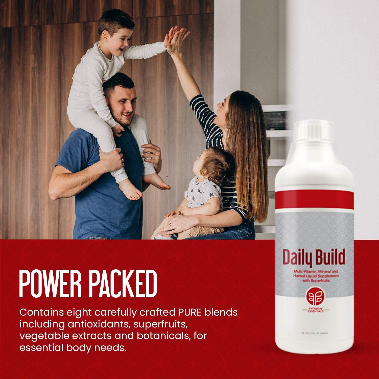 Pure Daily Build Liquid Multivitamin & Mineral Herbal Supplement - 32oz ...
