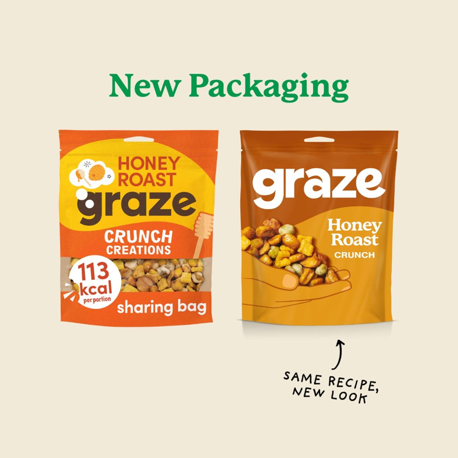 Graze Healthy Snacks - Honey Roast Crunch Mixed Sharing Snacks 100g ...