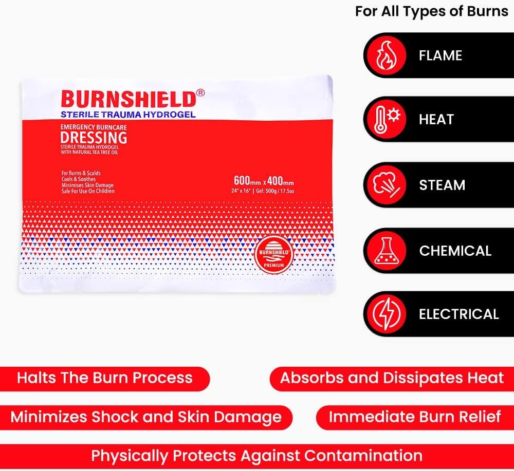 Burnshield Sterile Emergency Burn Dressing 24 x 16 - Fast Relief for ...