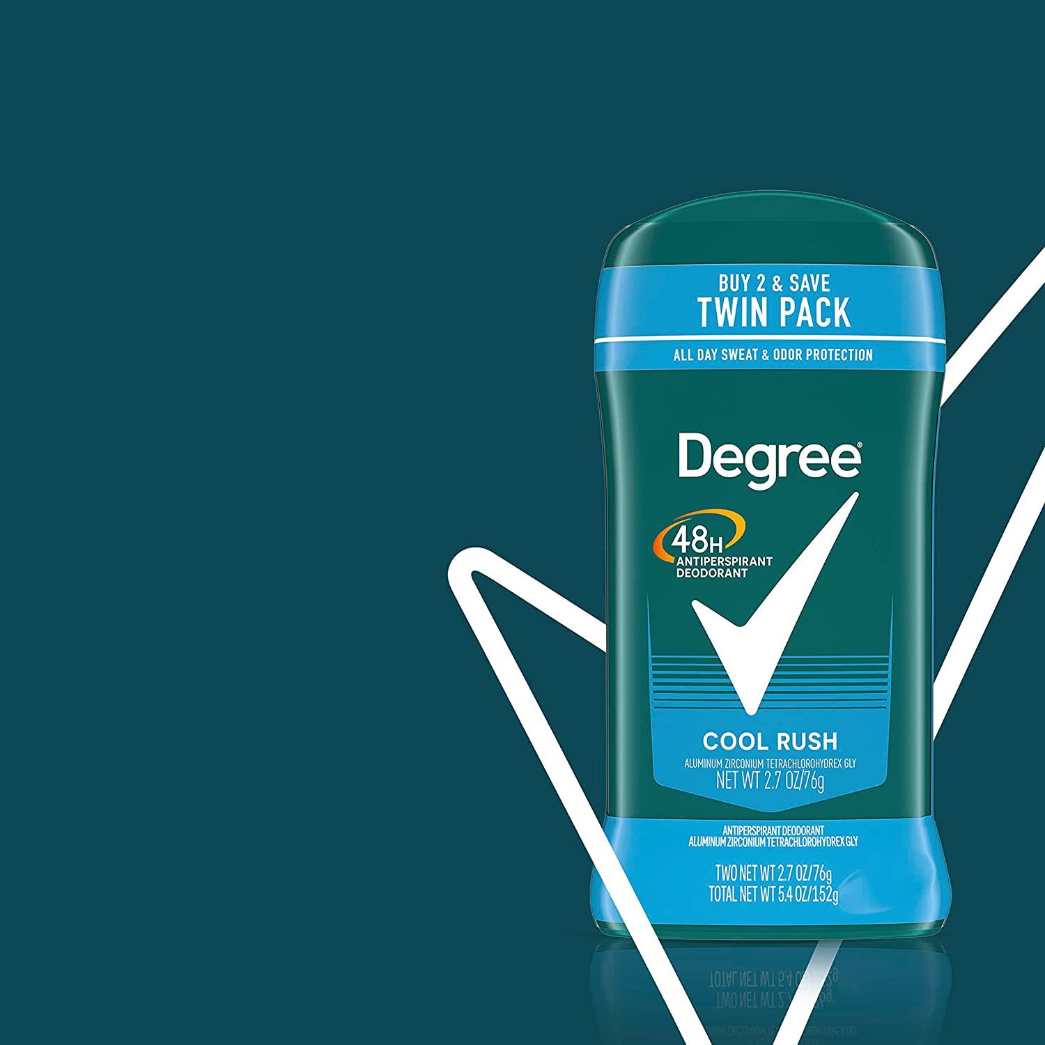 Degree Men Original Cool Rush Antiperspirant Deodorant 2.7 oz Twin Pack ...