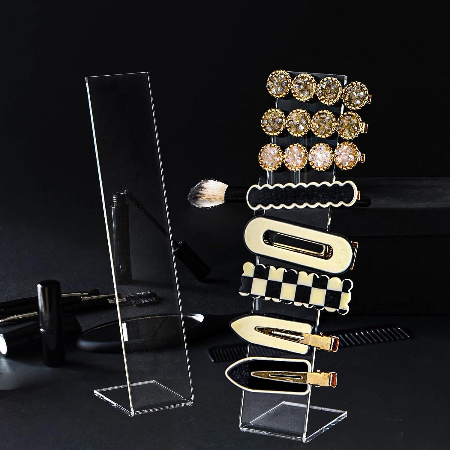 Suwimut 15-Piece Acrylic Hair Clip Display Stand - Clear L-Shaped ...