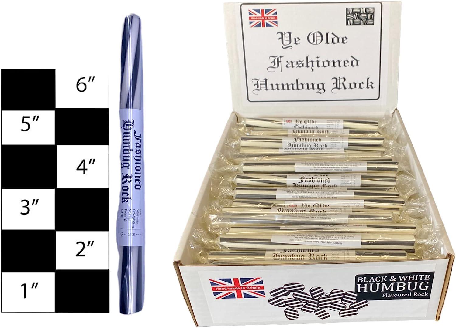 10 X Mint Humbug Gift Box Rock Sticks Handmade Traditional Rainbow ...
