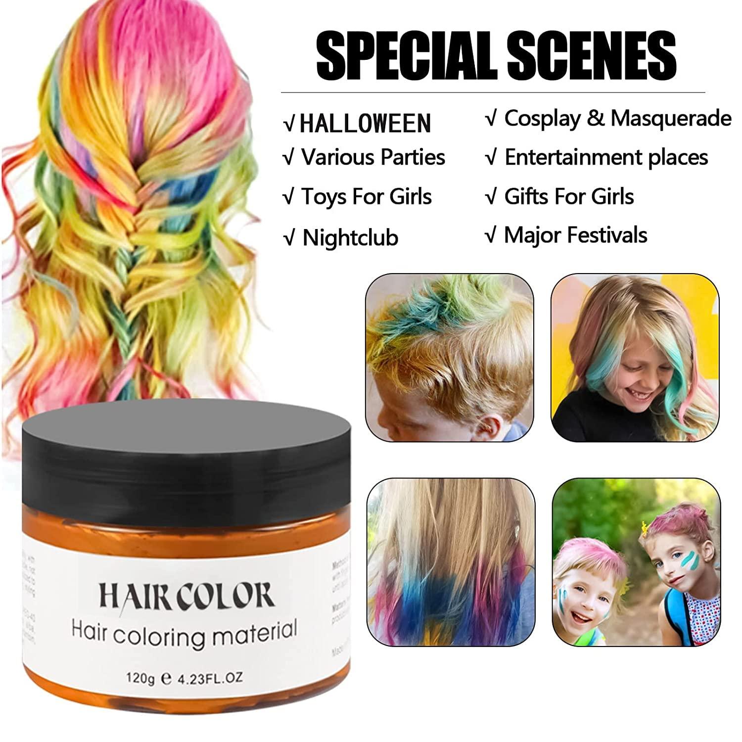 Kids Temporary Hair Color Dye Wax - Girl Toys Gift for Ages 4-9 ...