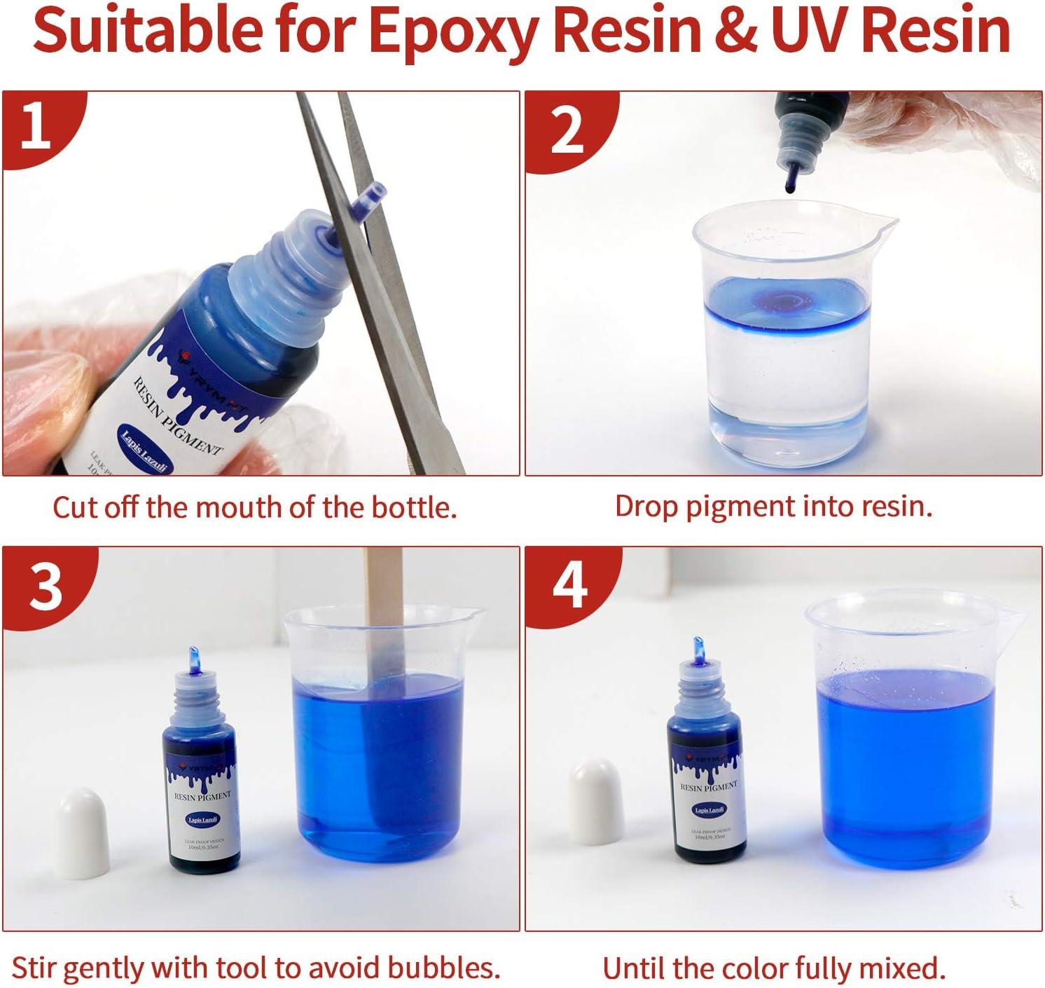 Epoxy Resin Pigment - 24 Colors UV Resin Dye for Jewelry Making & Art ...