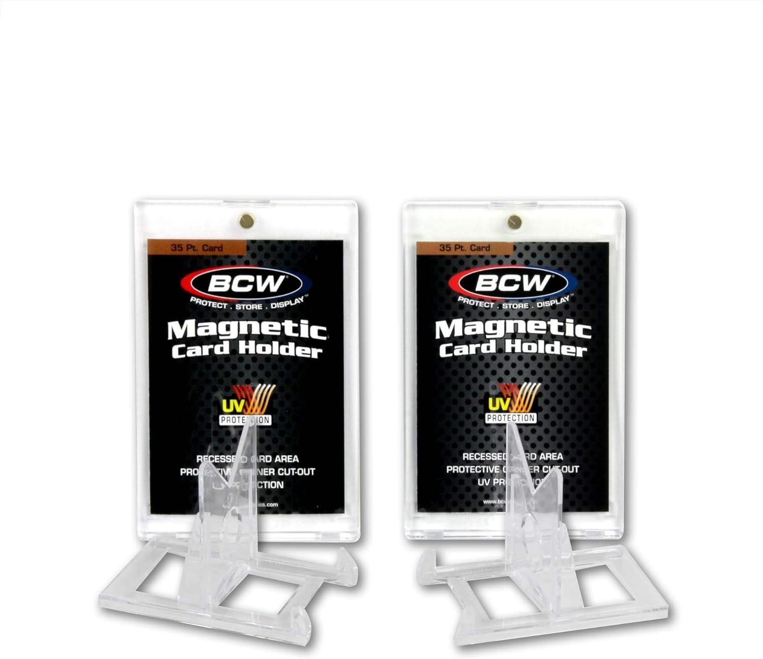 BCW 35pt Magnetic Card Holder with 2-Piece Stand - 2 Pack | Buy Now ...