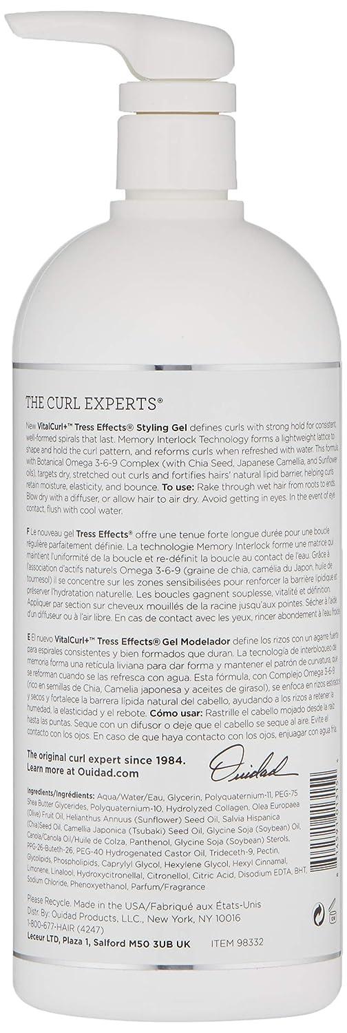 OUIDAD Vitalcurl+ Tress Effects Styling Gel 33.8 Fl oz - Define and ...