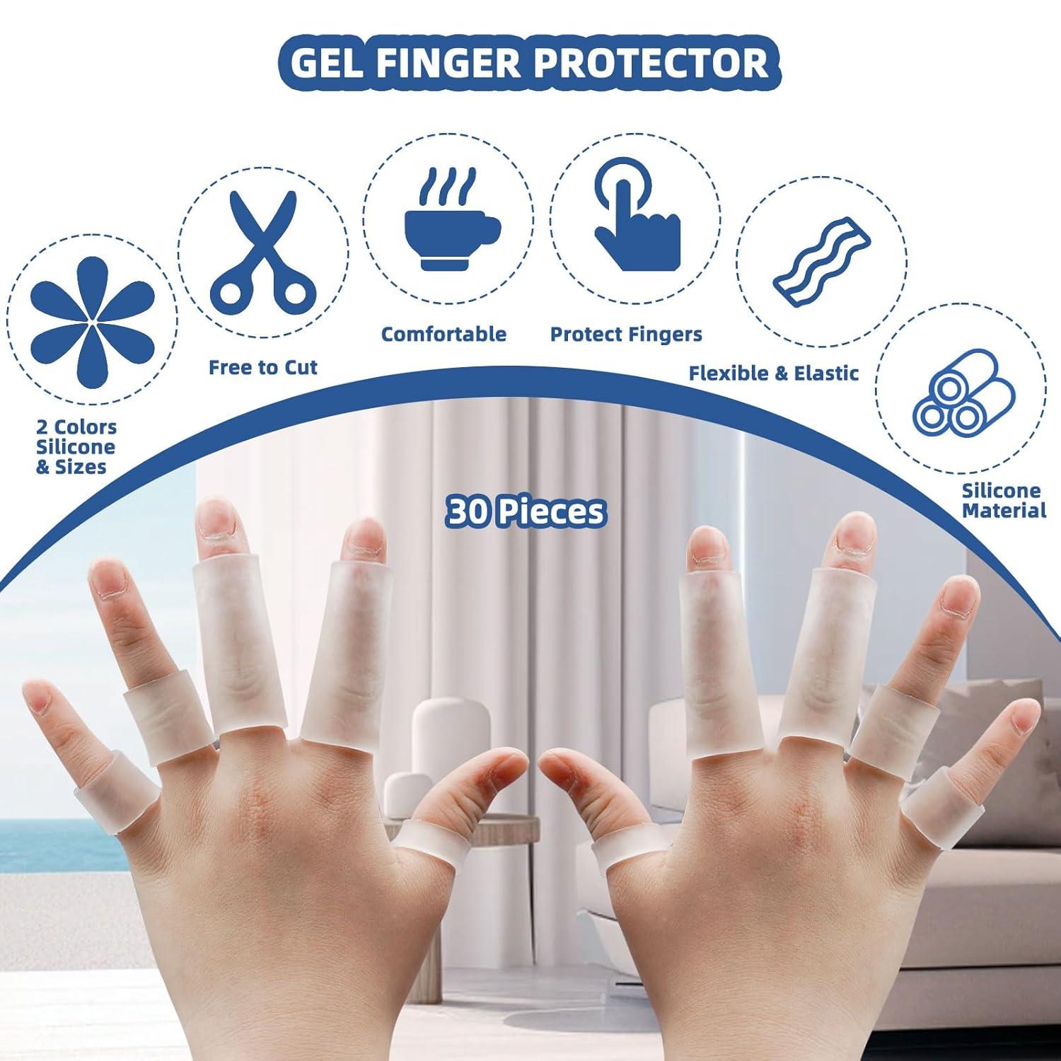 20 Silicone Finger Covers - Relief for Arthritic Pain Trigger Finger ...