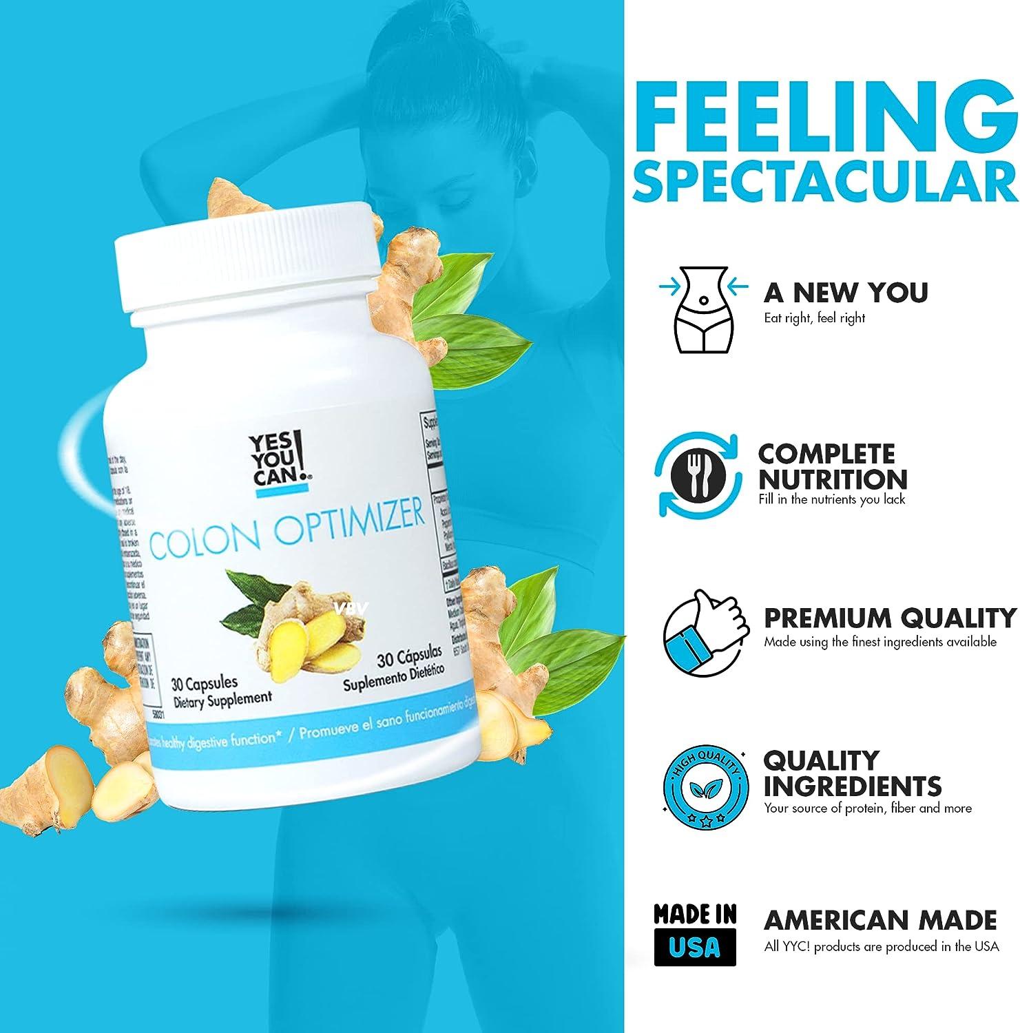 Yes You Can! Probiotics Colon Optimizer - Organic Gut Health Supplement ...