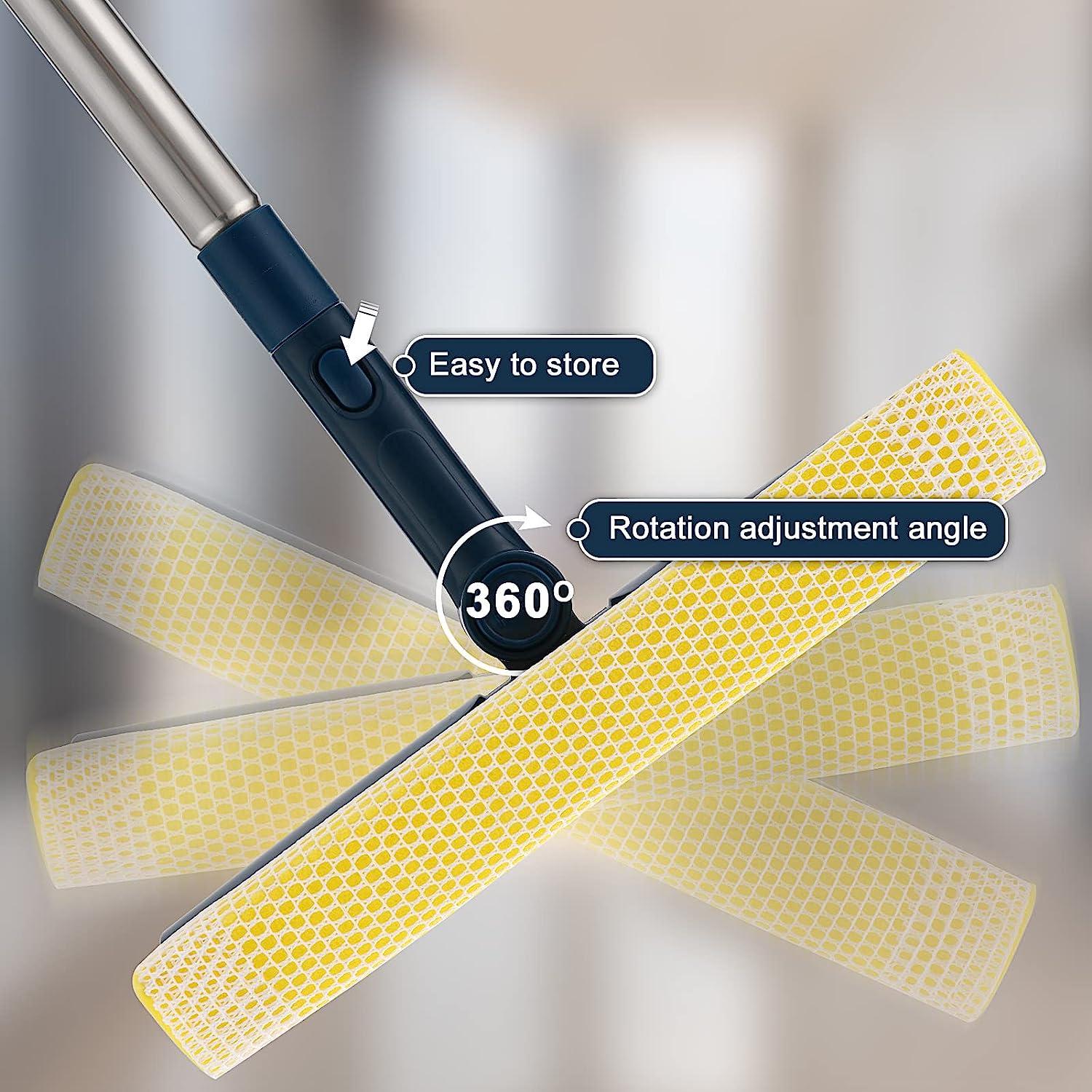 Multi-Use Window Squeegee with 56 Long Handle | 2-in-1 Cleaning Tool ...